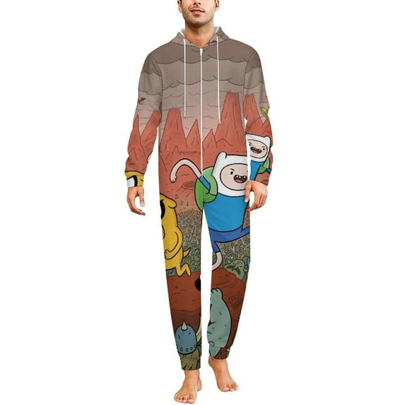 Adventure Time Jake The Dog Women Men Pajamas Zipper Onesie Jumpsuit ...