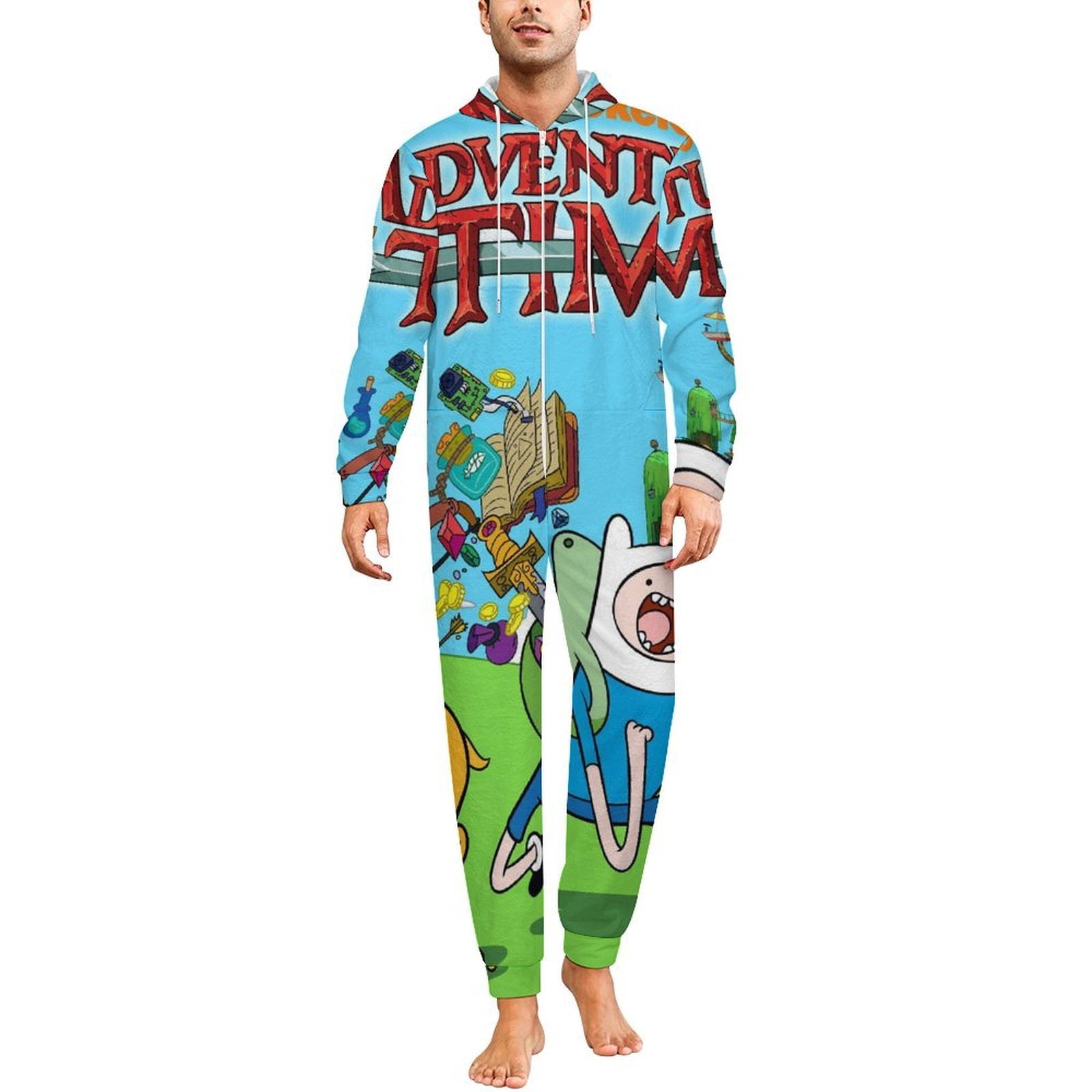 Adventure Time Jake The Dog Women Men Pajamas Zipper Onesie Jumpsuit ...