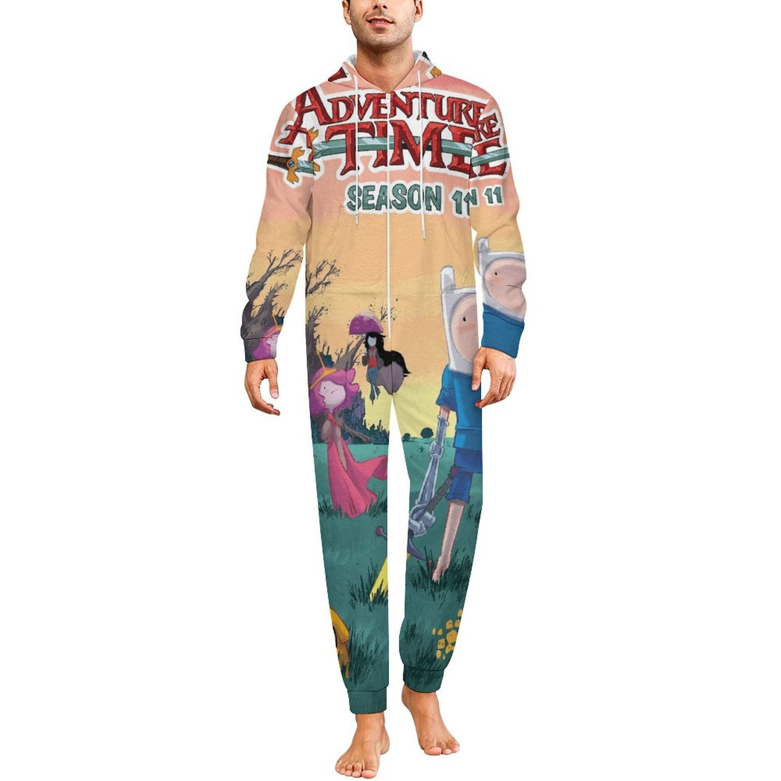 Adventure Time Jake The Dog Women Men Pajamas Zipper Onesie Jumpsuit ...