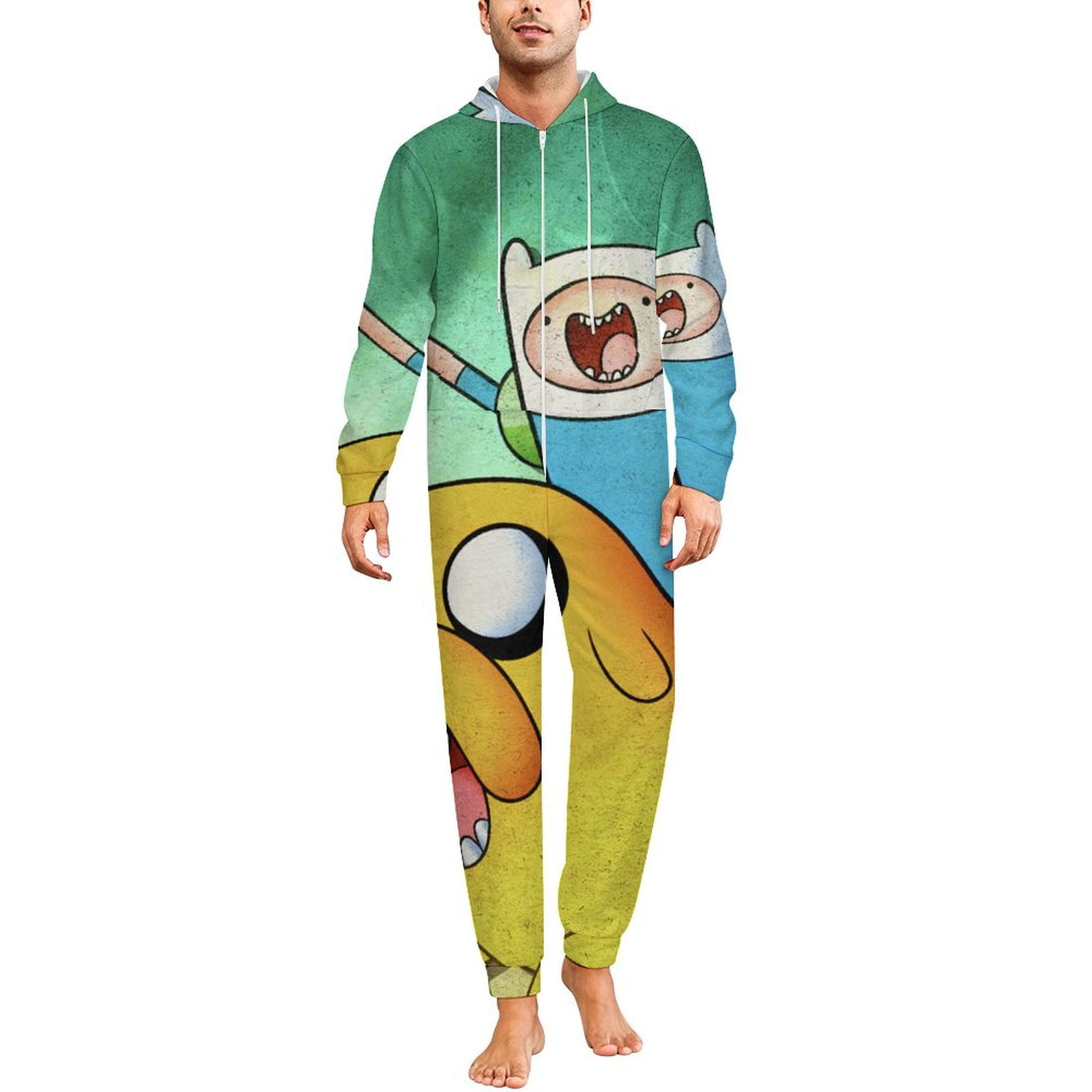 Adventure Time Jake The Dog Women Men Pajamas Zipper Onesie Jumpsuit ...