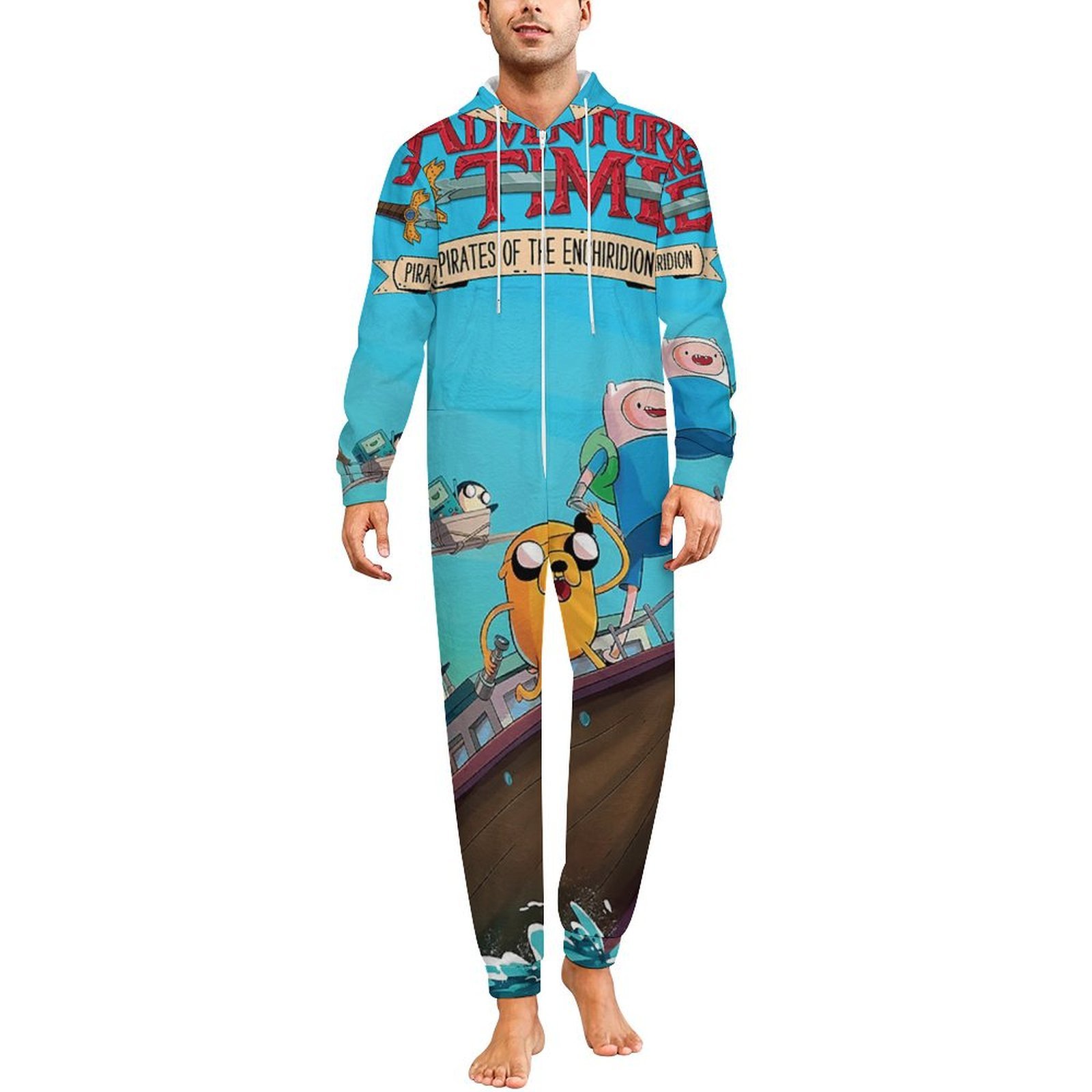 Adventure Time Jake The Dog Women Men Pajamas Zipper Onesie Jumpsuit ...