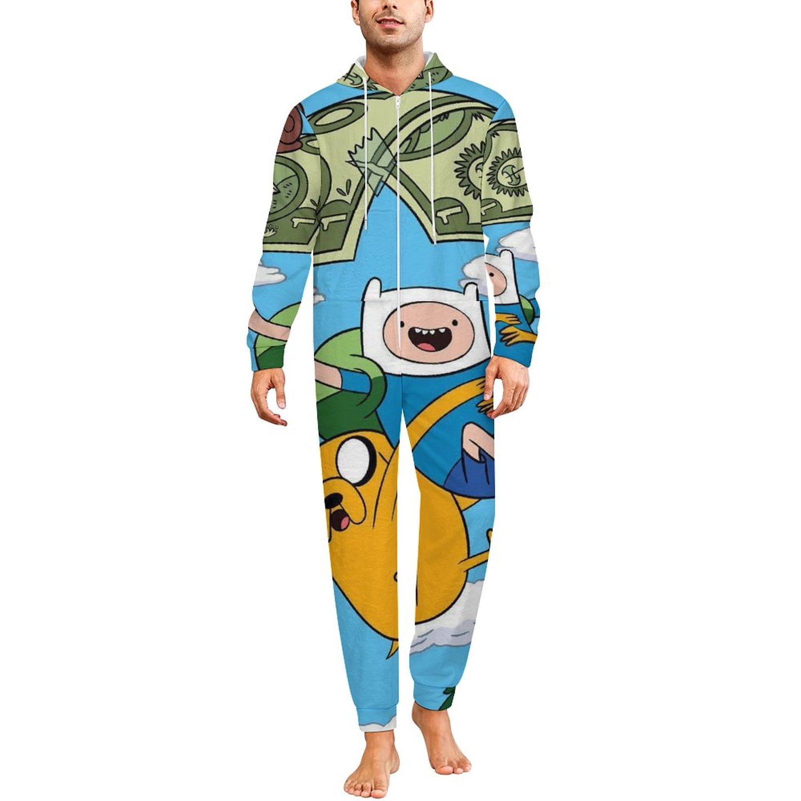 Adventure Time Jake The Dog Women Men Pajamas Zipper Onesie Jumpsuit ...