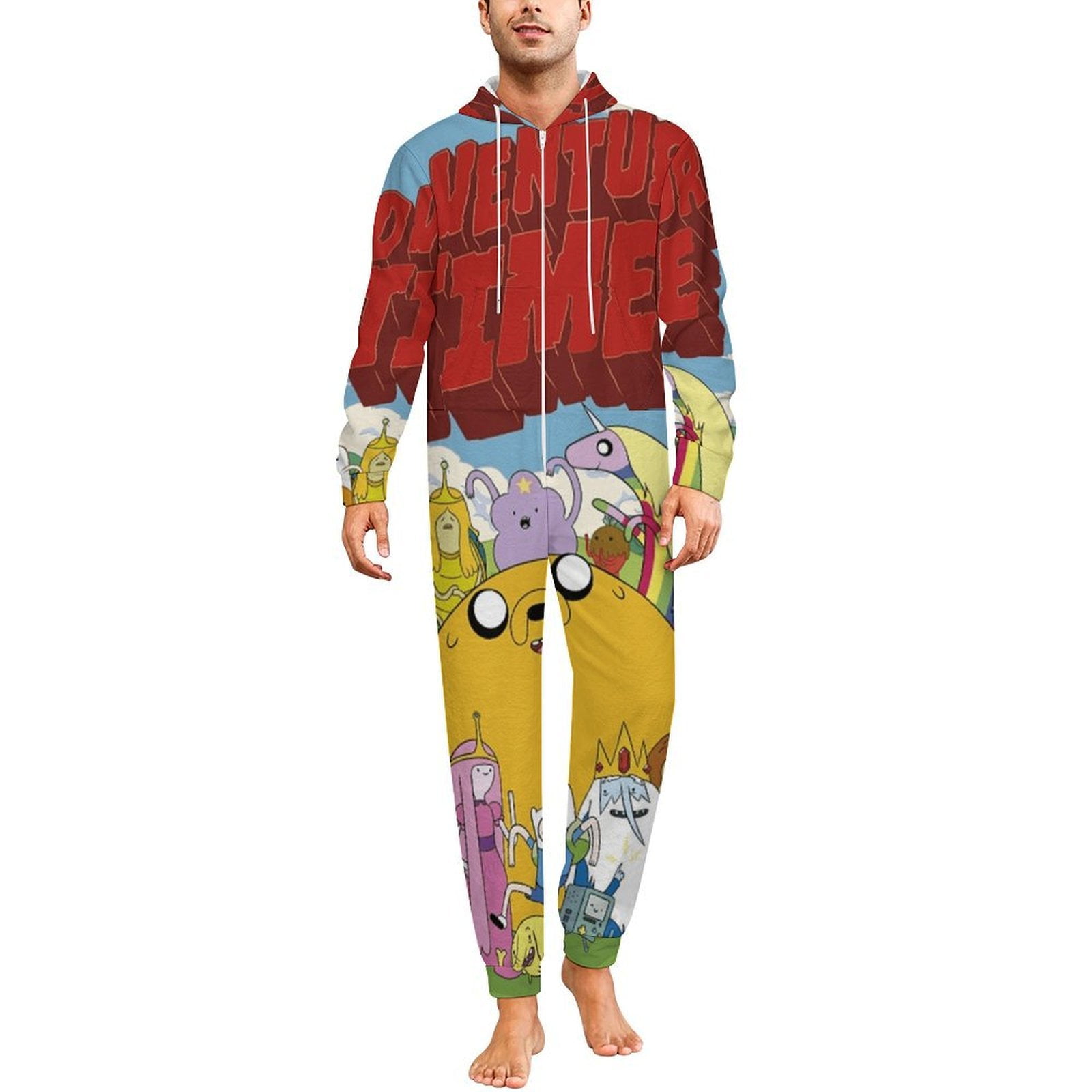 Adventure Time Jake The Dog Women Men Pajamas Zipper Onesie Jumpsuit ...
