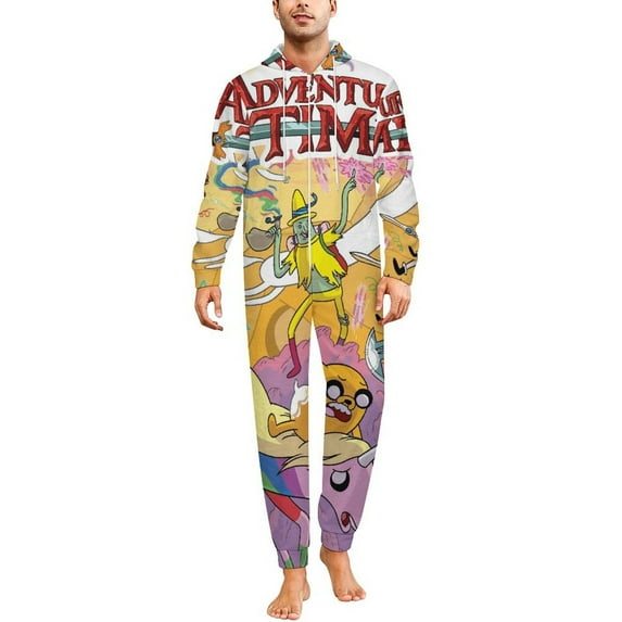 Adventure Time Jake The Dog Women Men Pajamas Zipper Onesie Jumpsuit ...