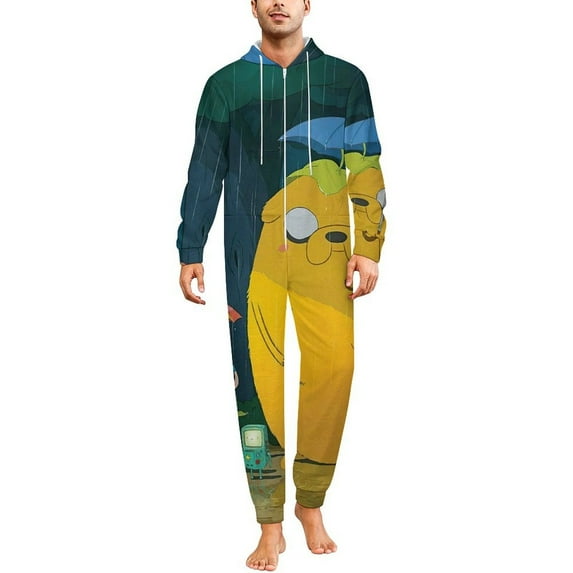 Adventure Time Jake The Dog Women Men Pajamas Zipper Onesie Jumpsuit ...