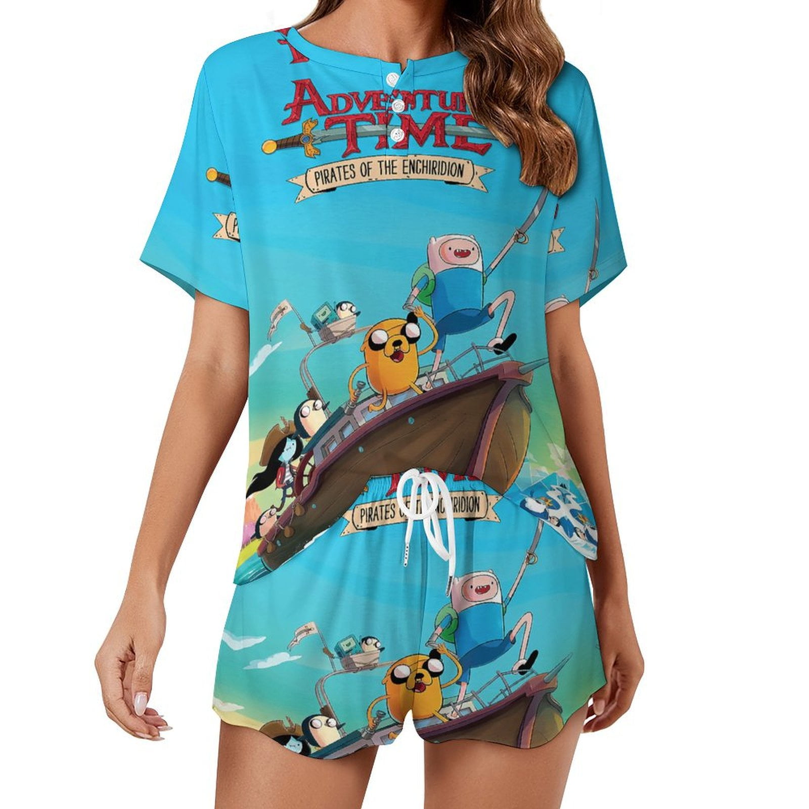 Adventure Time Jake The Dog Women Pajamas Set Loungewear Sleepwear 2 ...