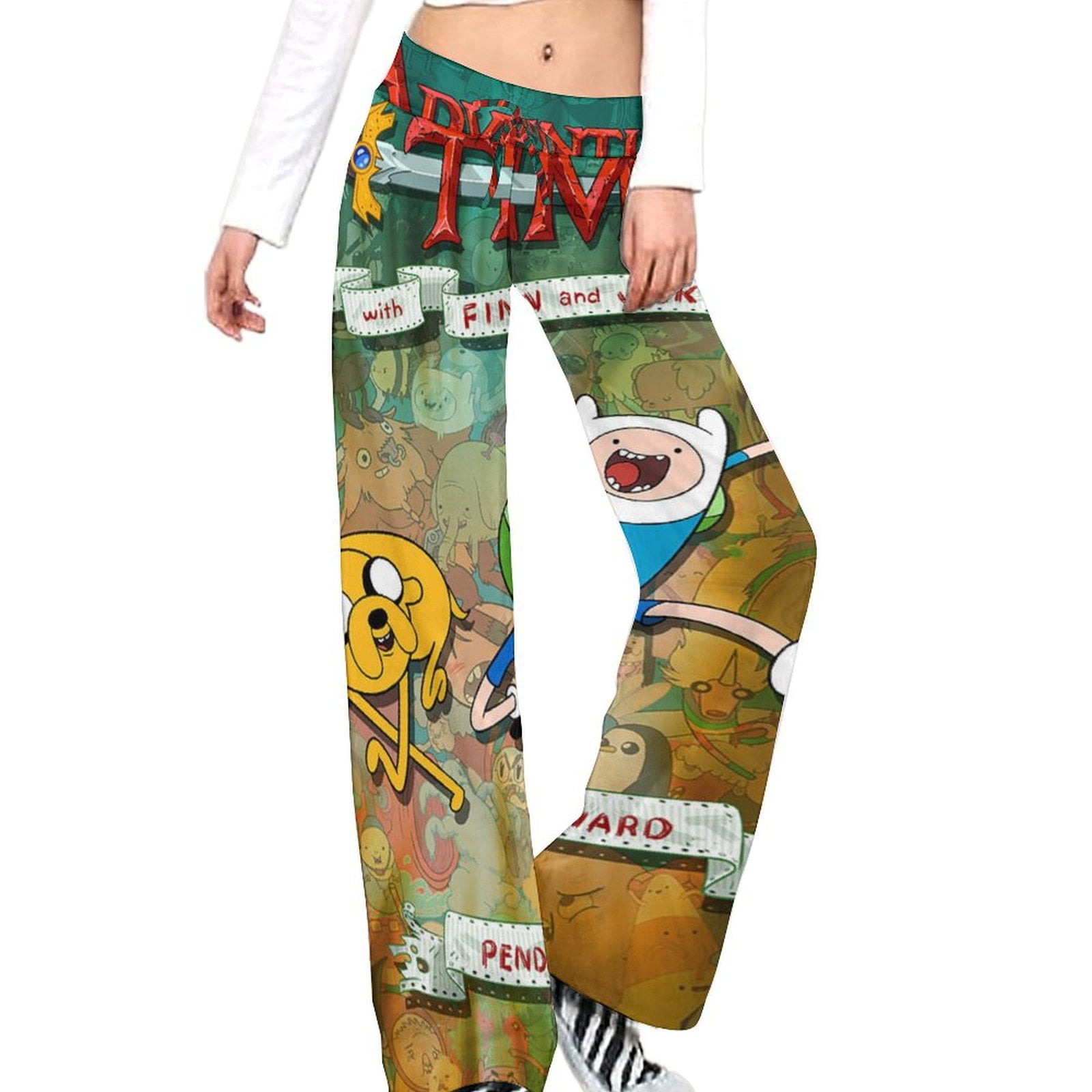 Adventure Time Jake The Dog Women's Wide Leg Yoga Pant Comfy Loose Sweatpants High Waist Lounge ...