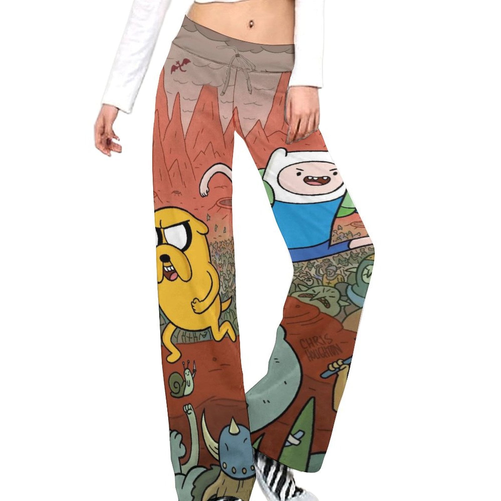 Adventure Time Jake The Dog Women's Wide Leg Yoga Pant Comfy Loose ...