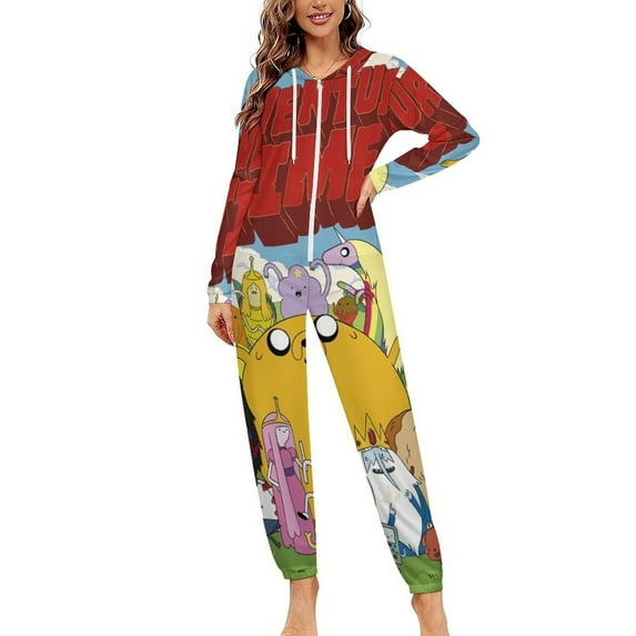 Adventure Time Jake The Dog Womens Mens Hooded Jumpsuit - Zip Up One ...