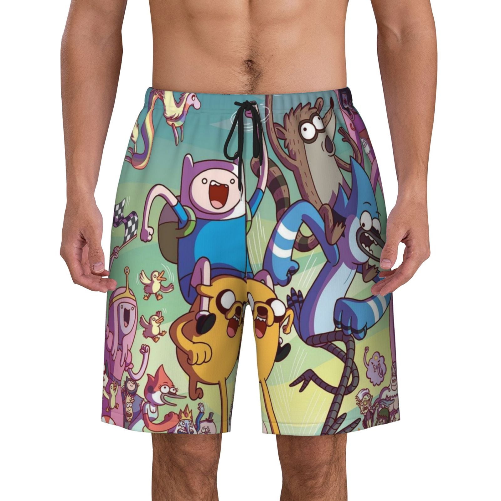 Adventure Time Jake the Dog Men's Swim Trunks Quick Dry Beach Board ...