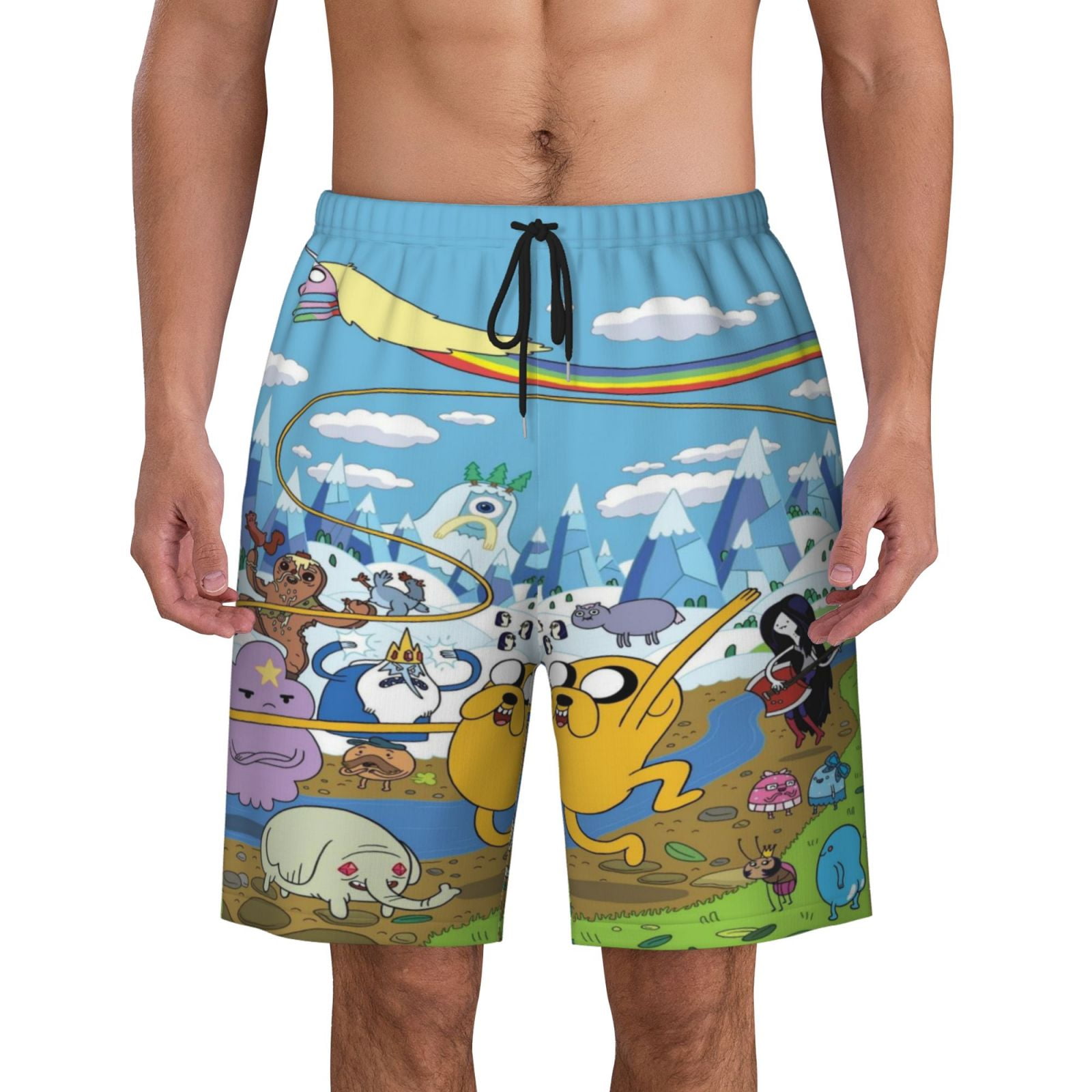 Adventure Time Jake the Dog Men's Swim Trunks Quick Dry Board Shorts ...