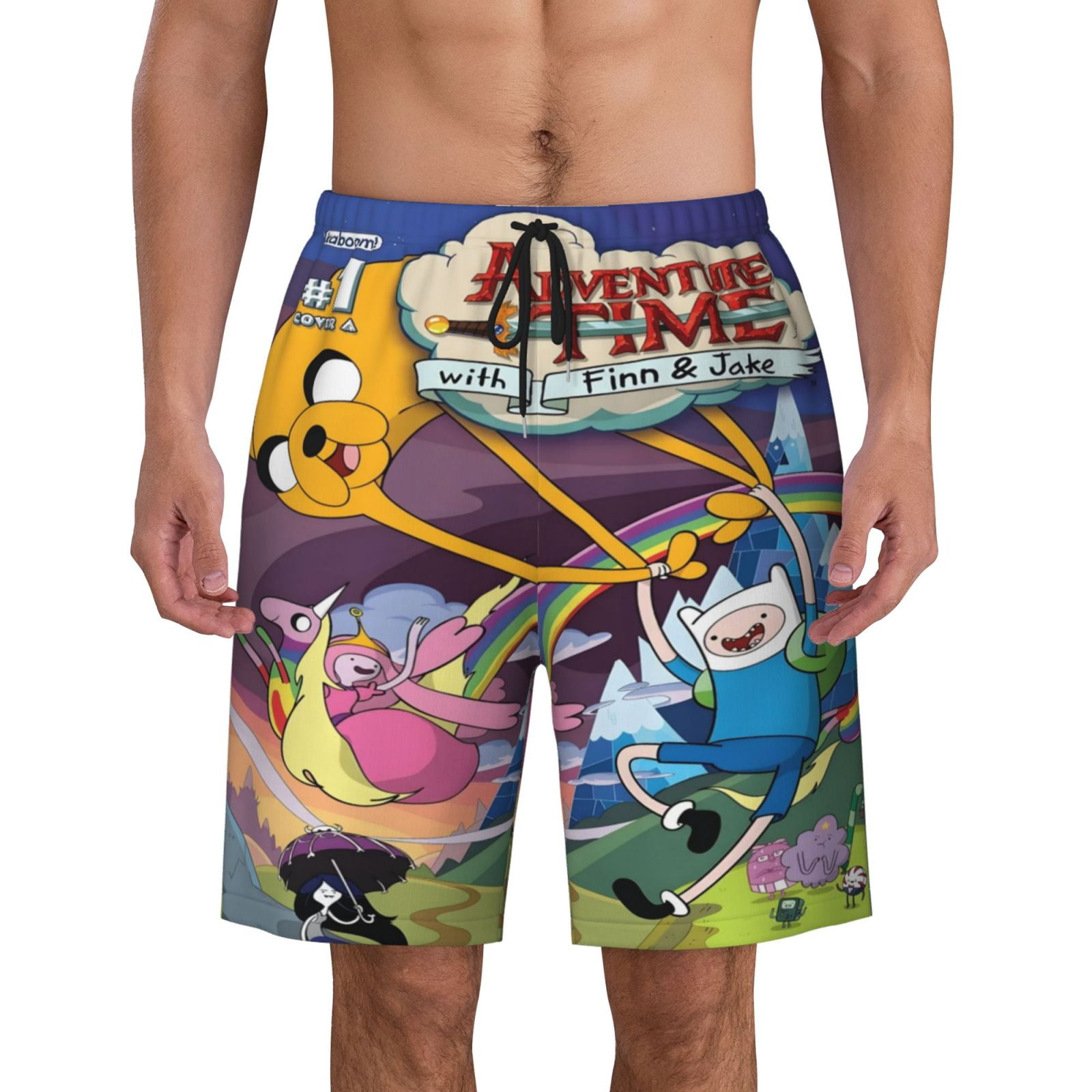 Adventure Time Jake the Dog Men's Swim Trunks Quick Dry Board Shorts ...