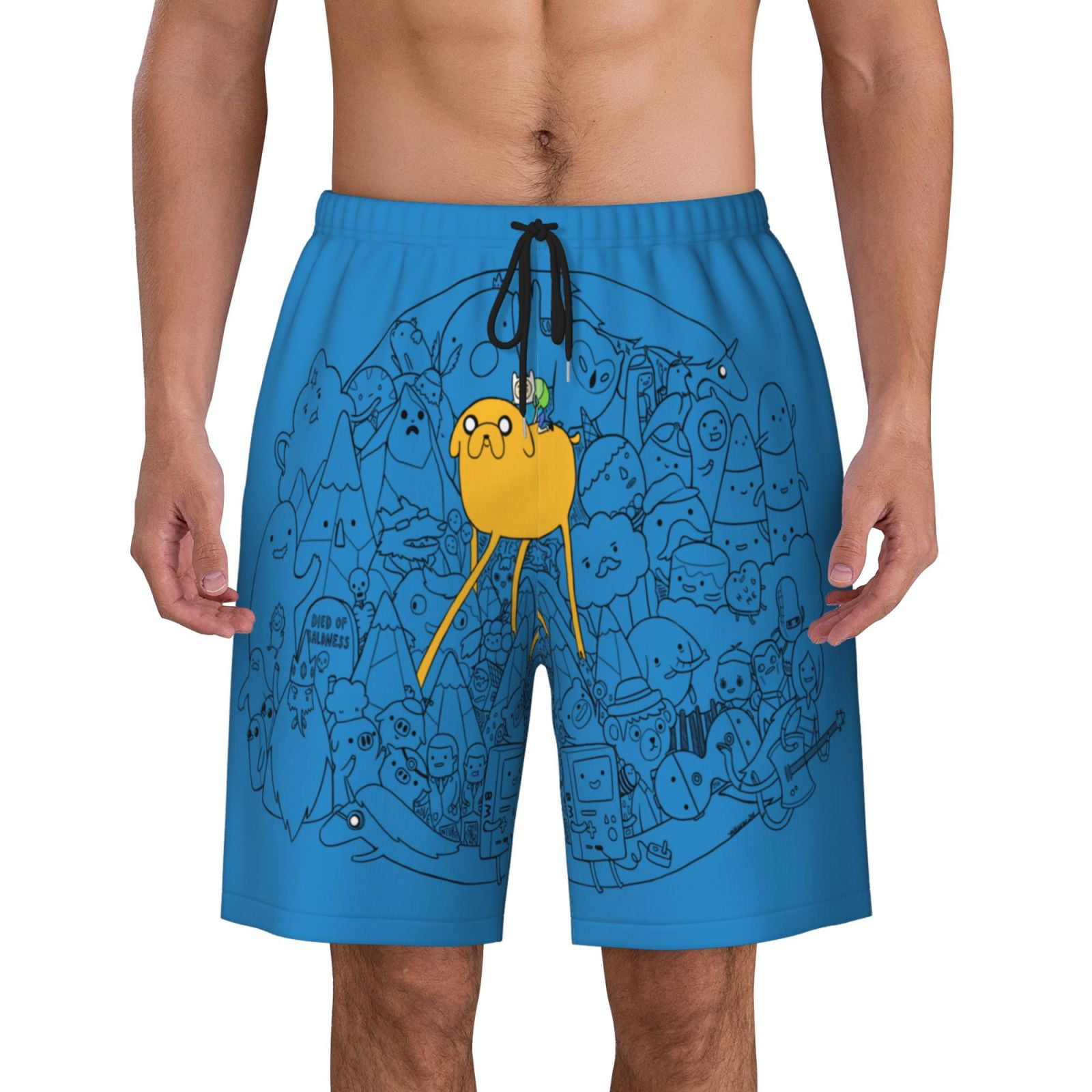 Adventure Time Jake the Dog Men's Swim Trunks Quick Dry Board Shorts ...