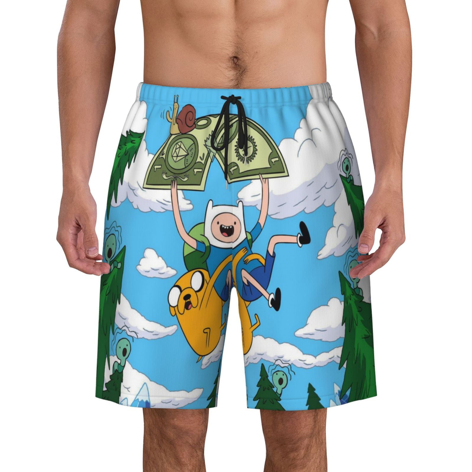 Adventure Time Jake the Dog Men's Swim Trunks Quick Dry Board Shorts ...