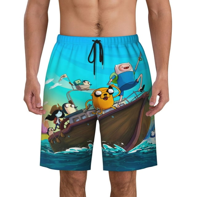 Adventure Time Jake the Dog Men's Swim Trunks Quick Dry Board Shorts Bathing Suit Swimsuits ...