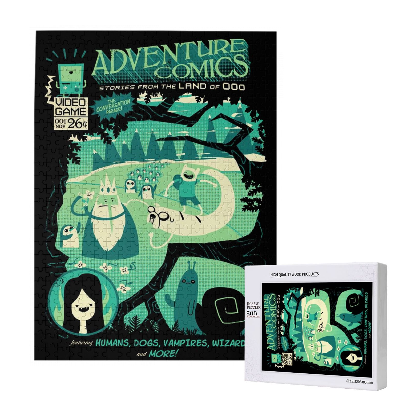 Adventure Time Jigsaw Puzzle Interactive Brain Teaser Board Game for ...