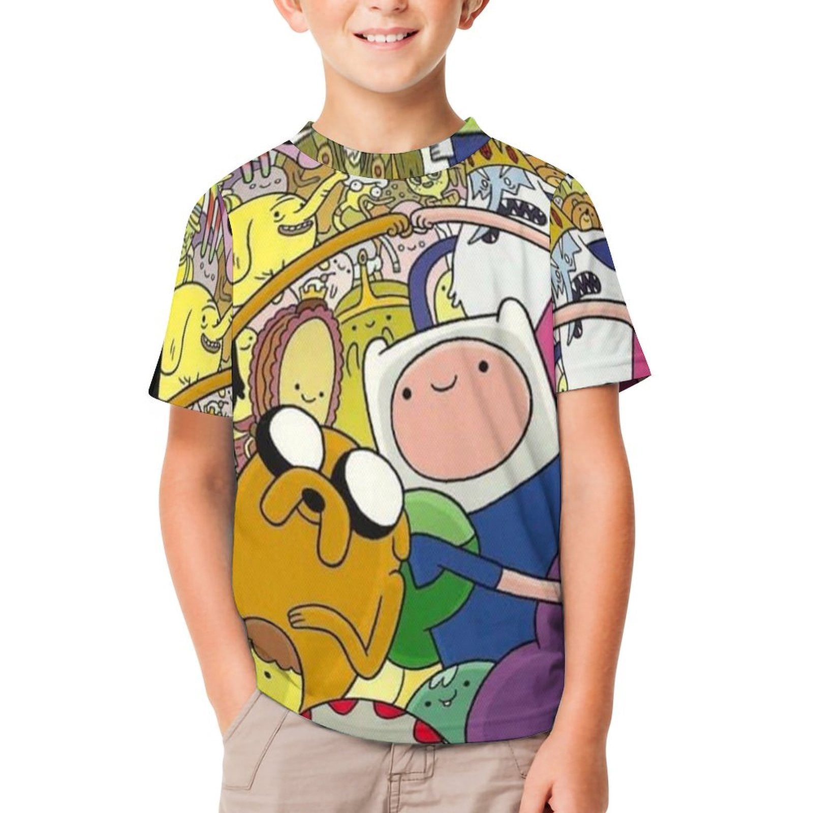 Adventure Time Kids Short Sleeve Tee Shirt Novelty Crewneck T-Shirts ...