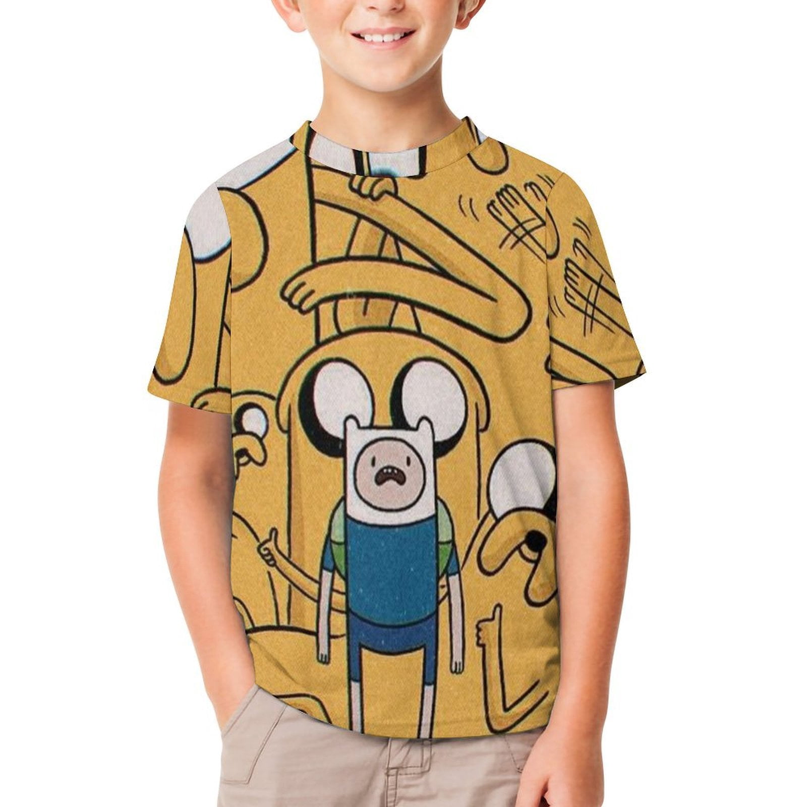 Adventure Time Kids Short Sleeve Tee Shirt Novelty Crewneck T-Shirts ...
