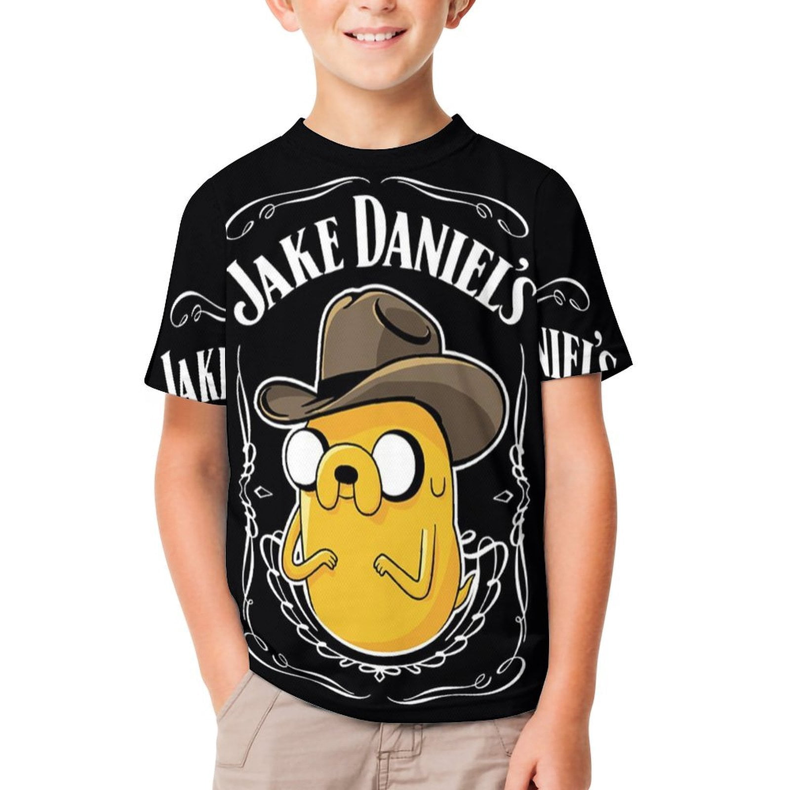 Adventure Time Kids Short Sleeve Tee Shirt Novelty Crewneck T-Shirts ...