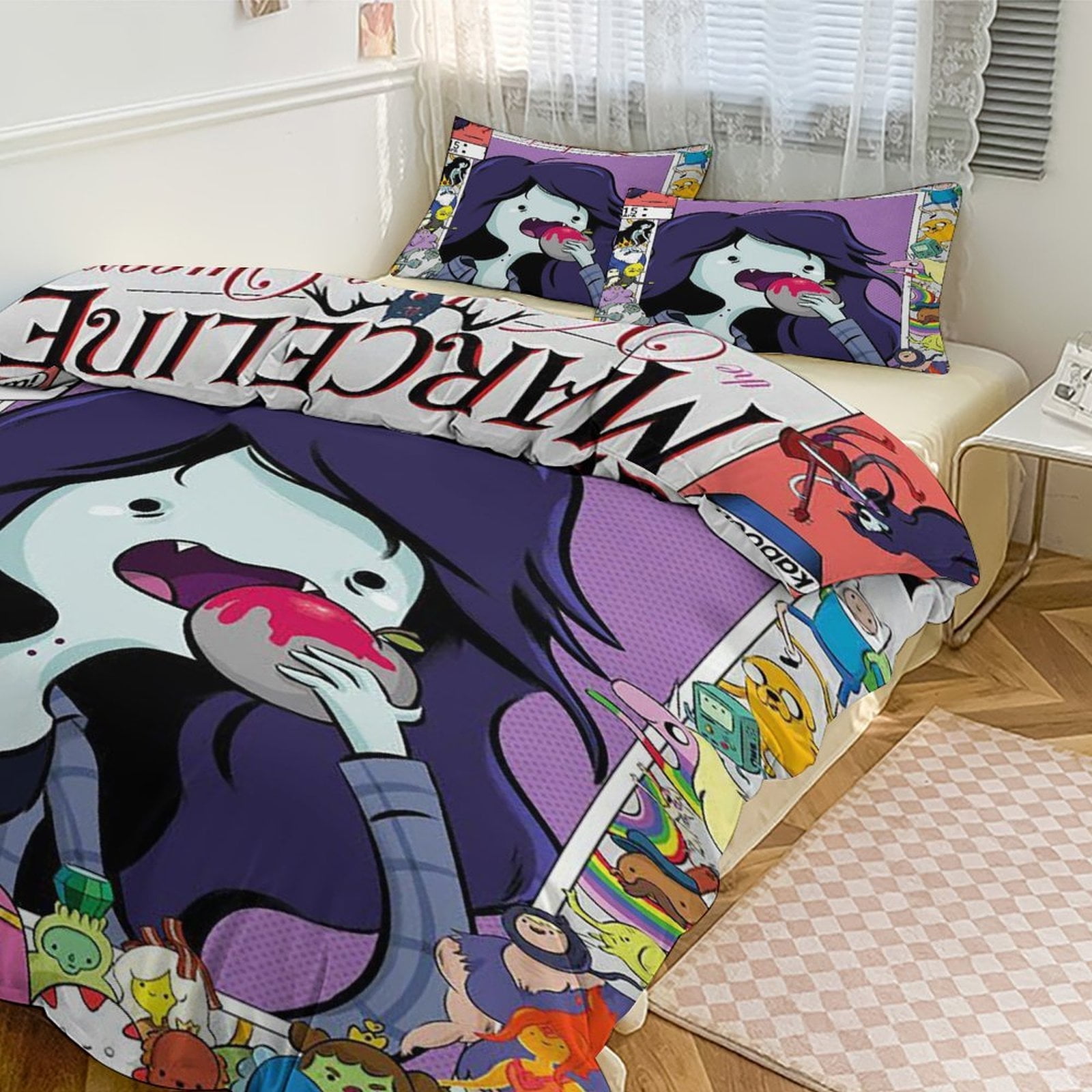 Adventure Time Kids Bedding Set 3 Piece Set Cartoon Double-sided ...