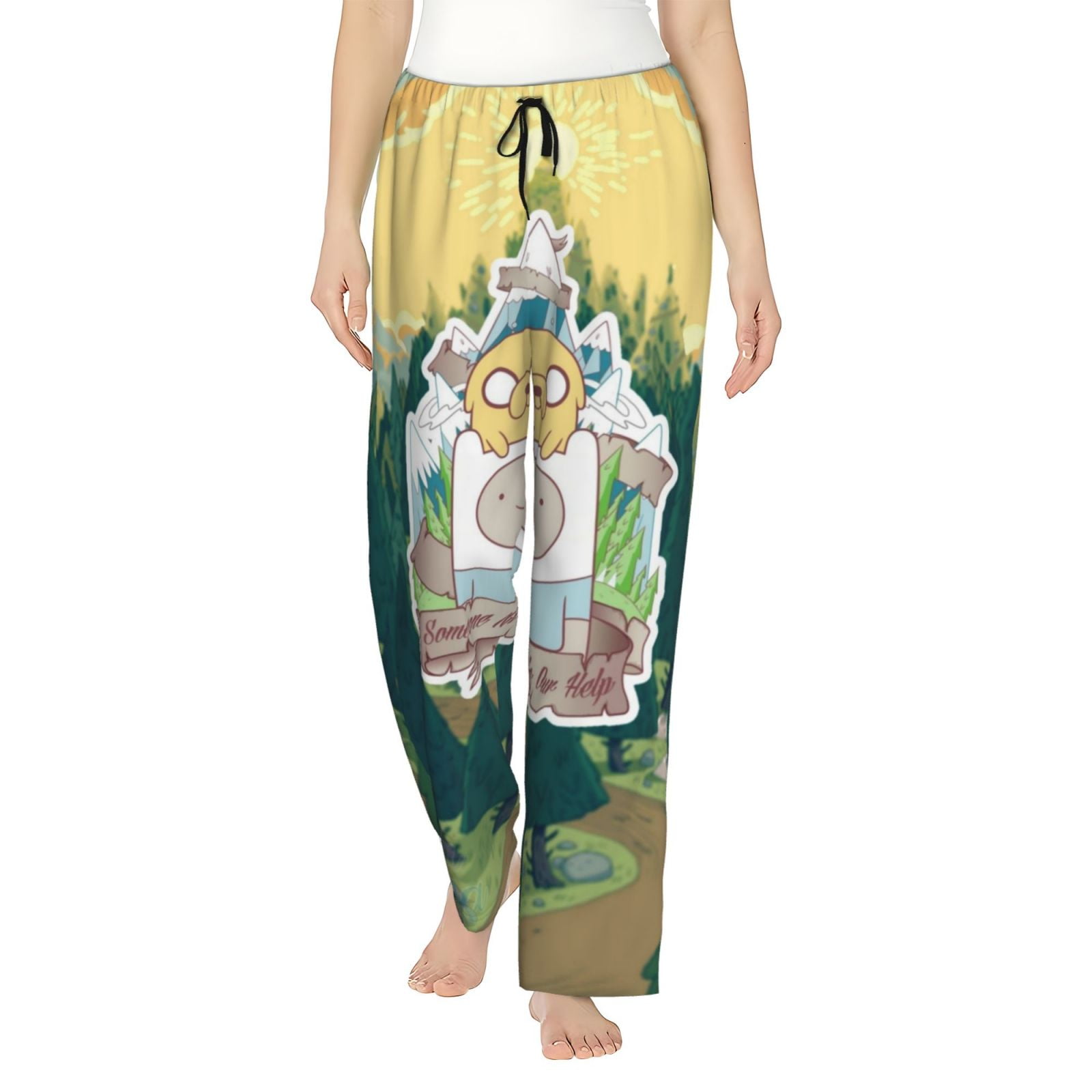 Adventure Time Lounge Pajama Pants Cute Breathable Loose-Fit Women ...