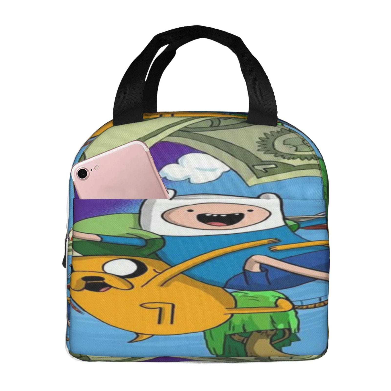 Adventure Time Lunch Bag Kawaii Anime Reusable Cooler Bag Lunch Box ...