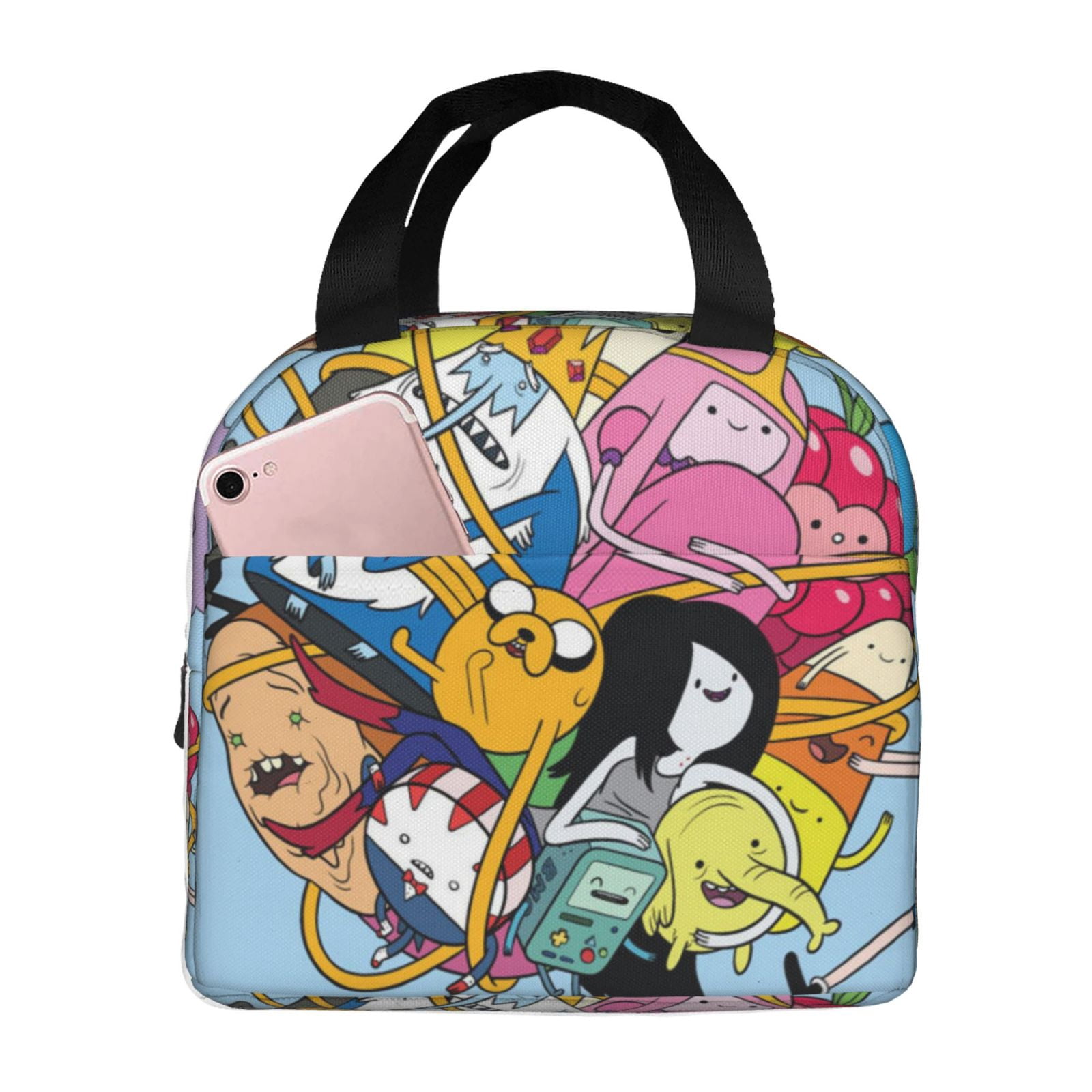 Adventure Time Lunch Bag Kawaii Anime Reusable Cooler Bag Lunch Box ...
