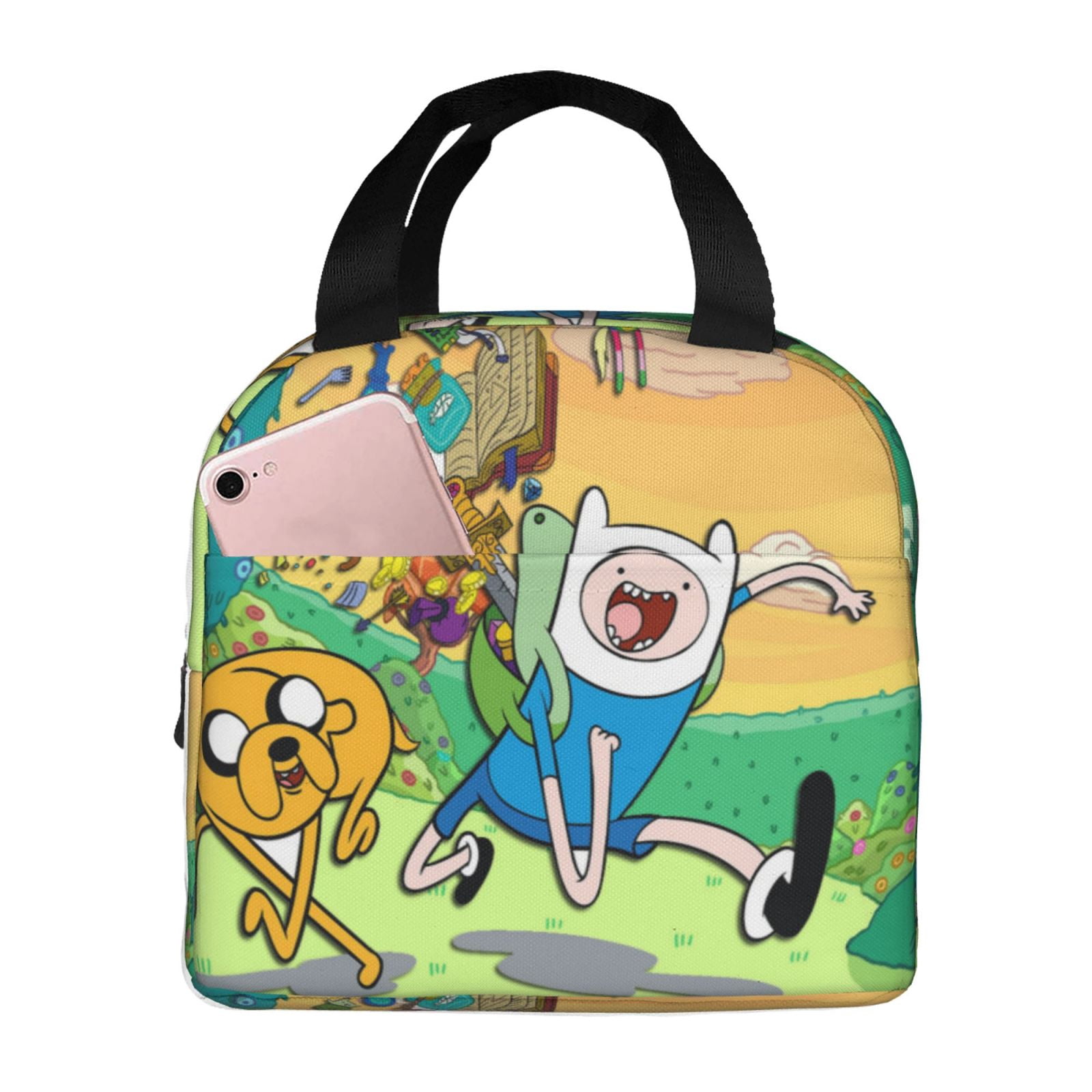 Adventure Time Lunch Bag Kawaii Anime Reusable Cooler Bag Lunch Box ...