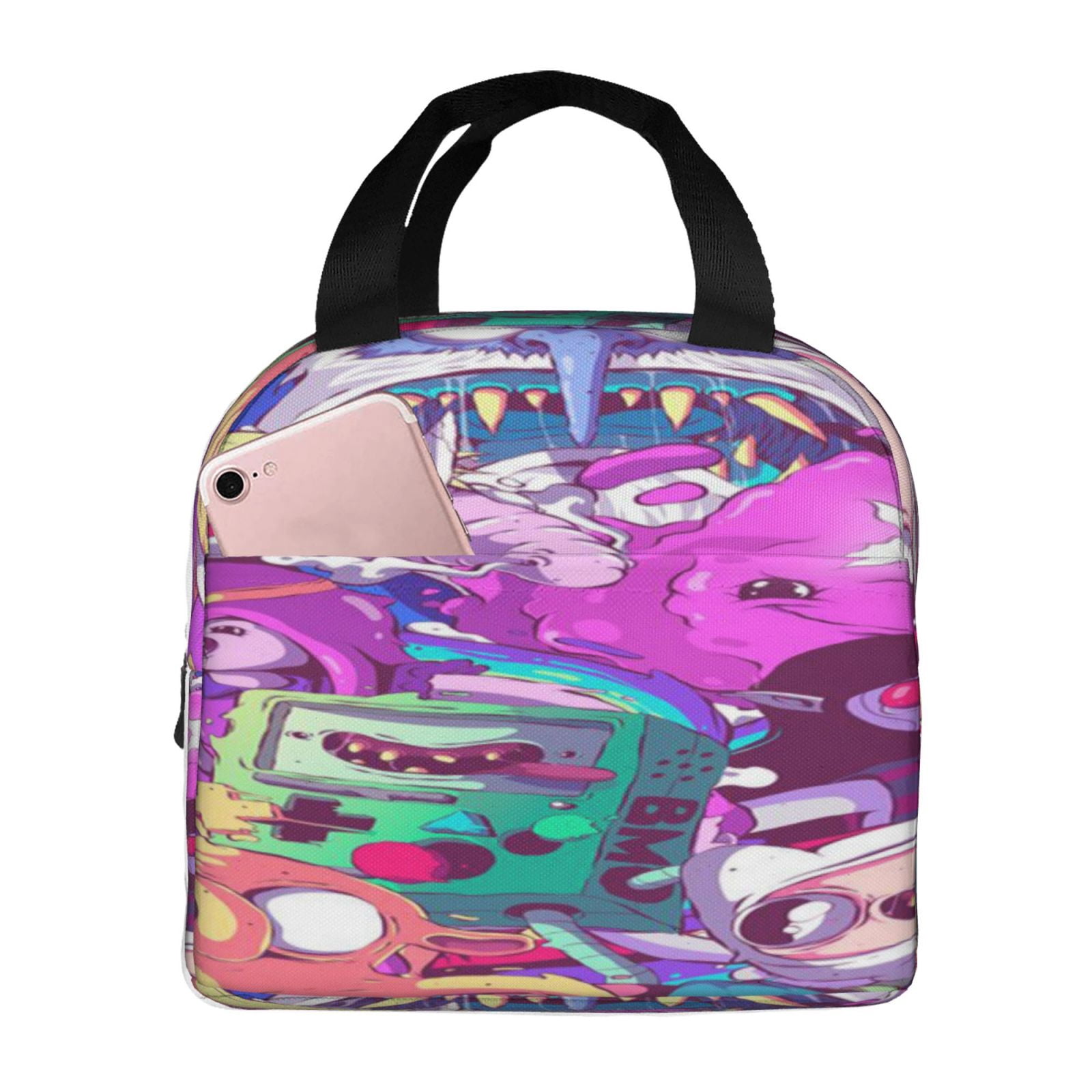 Adventure Time Lunch Bag Kawaii Anime Reusable Cooler Bag Lunch Box ...