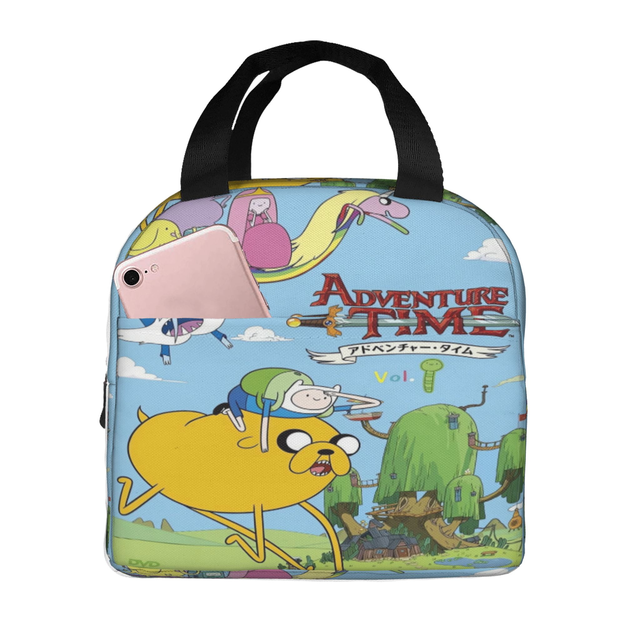 Adventure Time Lunch Bag Tote Bag Insulated Lunch Box Picnic Beach ...
