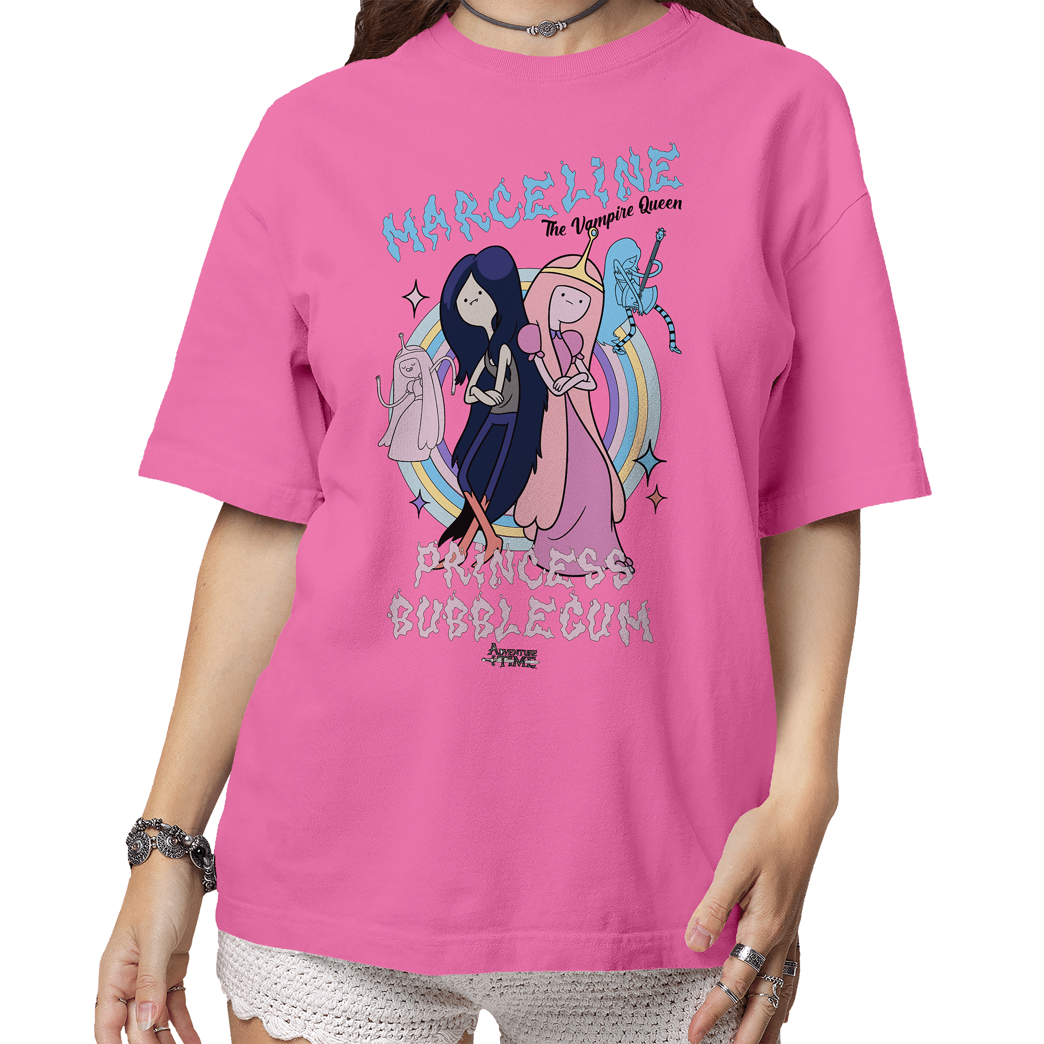Adventure Time Marceline Vampire Queen and Princess Bubblegum Mens and ...