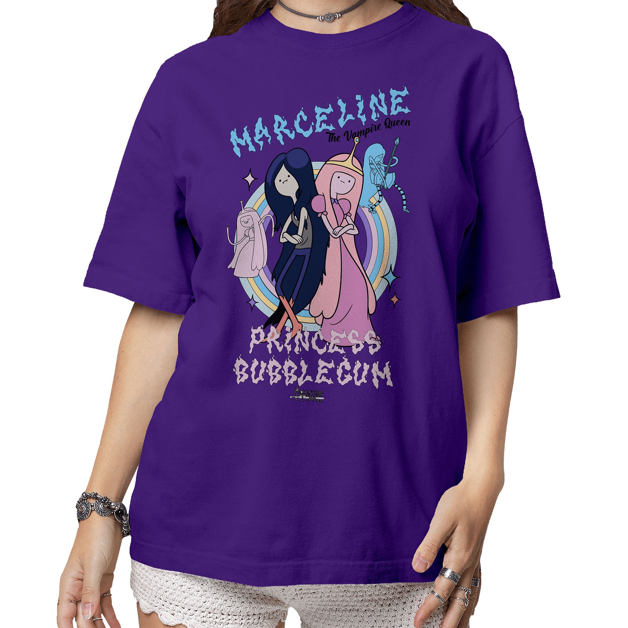Adventure Time Marceline Vampire Queen and Princess Bubblegum Mens and ...