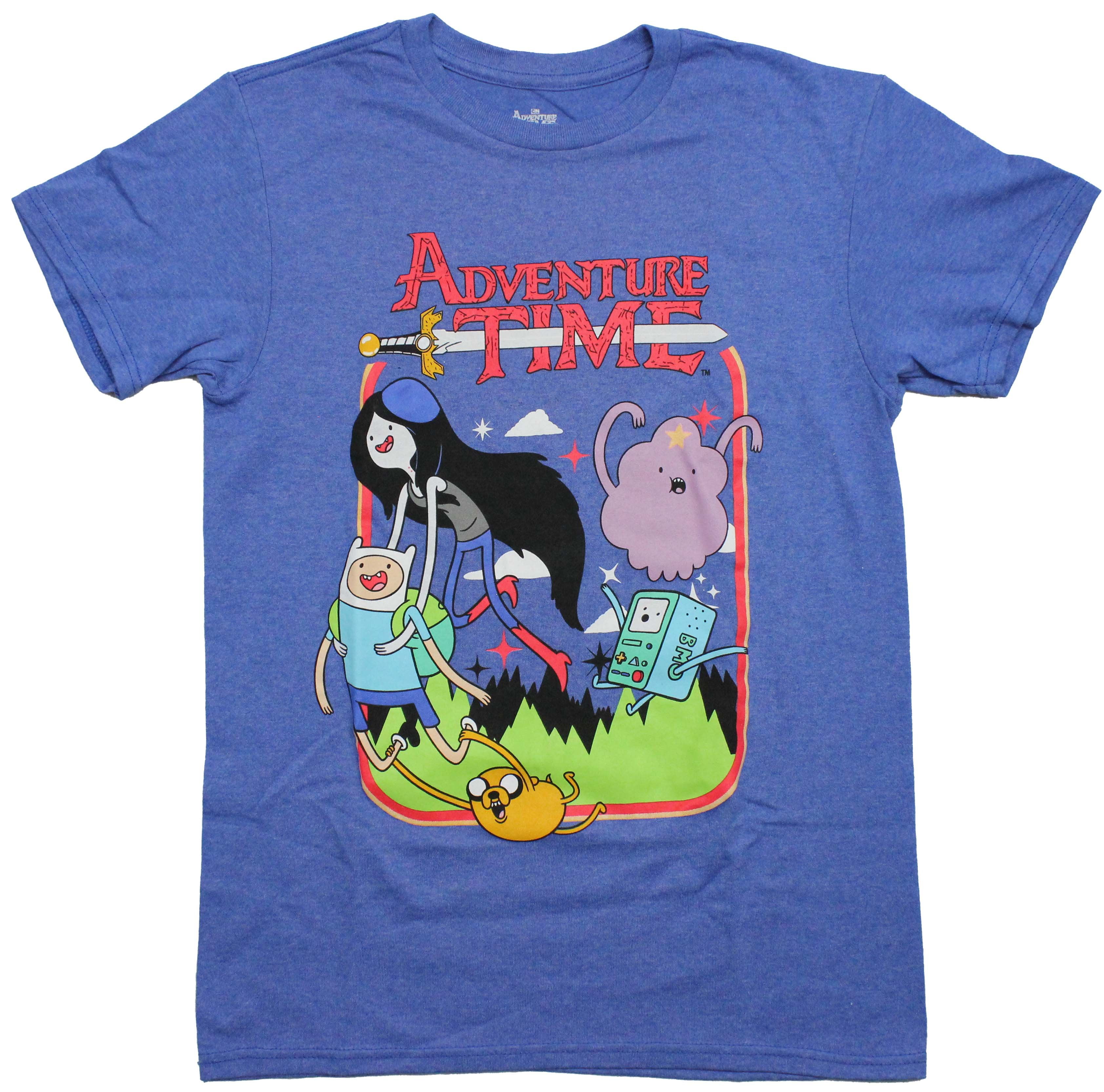 Adventure Time Mens T-shirt - Marceline Finn & Jake Holding On (Large ...