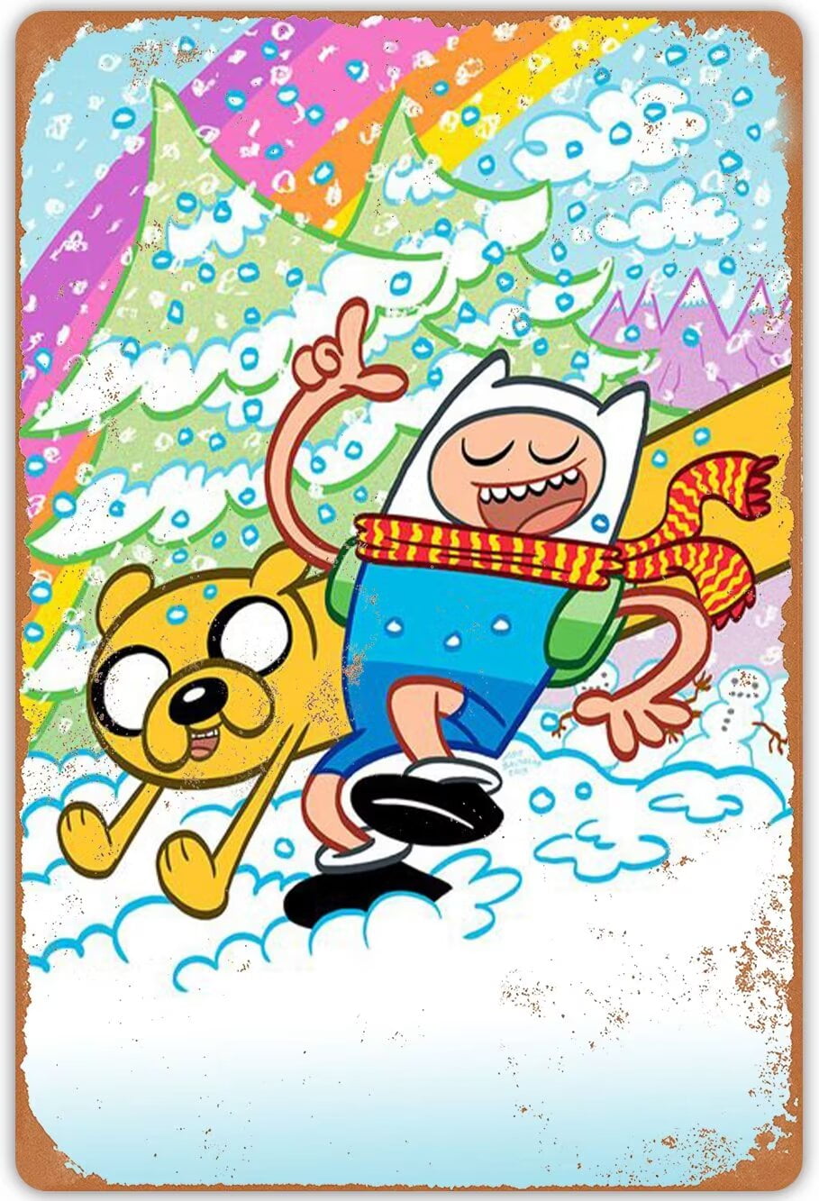 Adventure Time Metal Sign Animation TV Series Tin Signs Retro Plaque ...