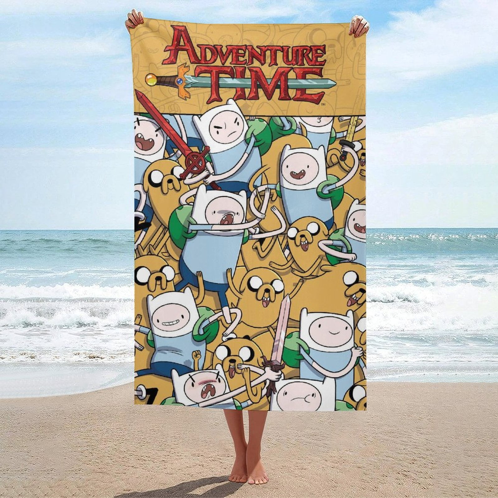 Adventure Time Microfiber Beach Towel Soft Absorbent Quick-Dry Bath ...