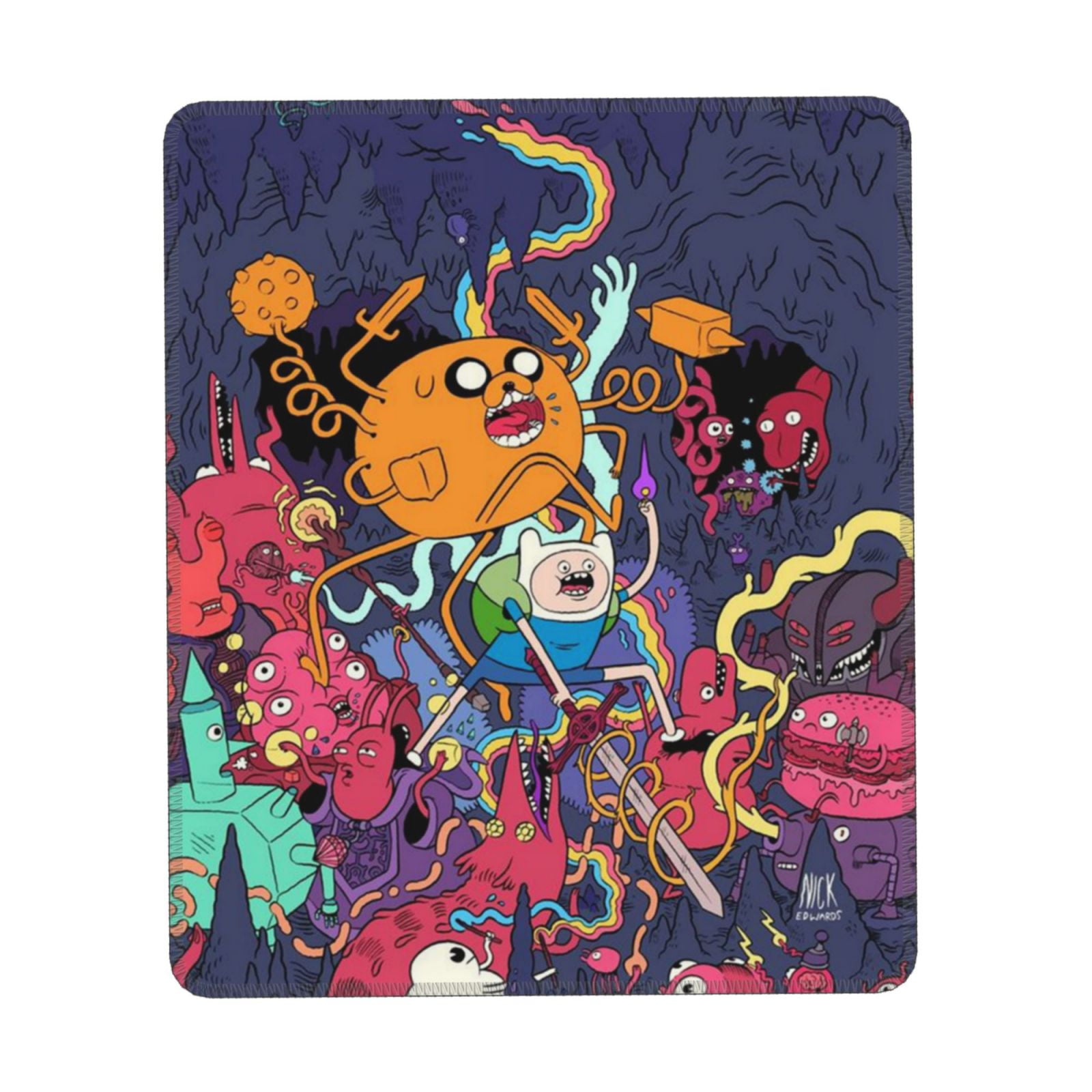 Adventure Time Mouse Pad 7 X 8.6 In Non-Slip Keyboard Mat Rubber Base ...