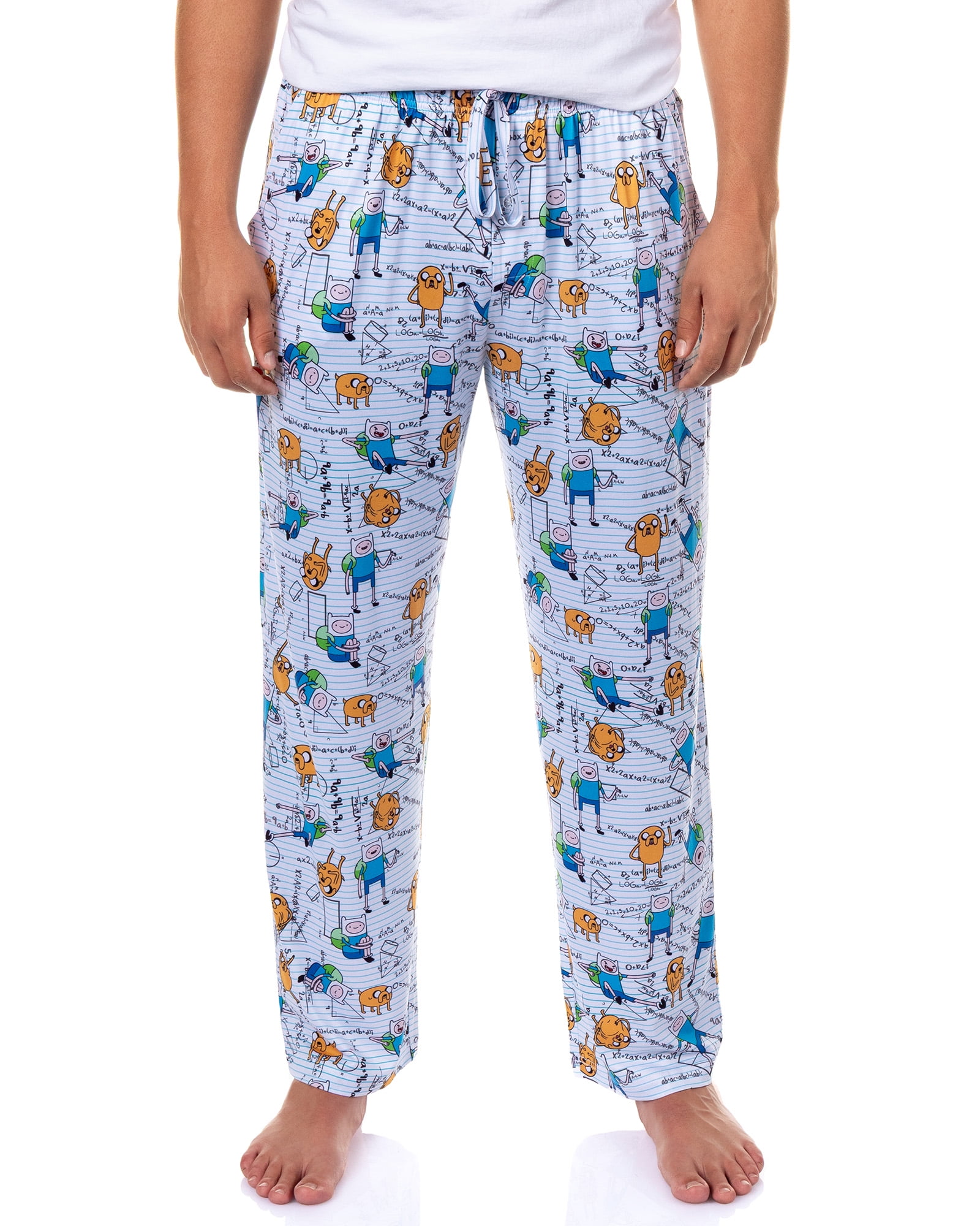 Adventure Time Pajama Pants Men's Finn and Jake Calculations Loungewear ...