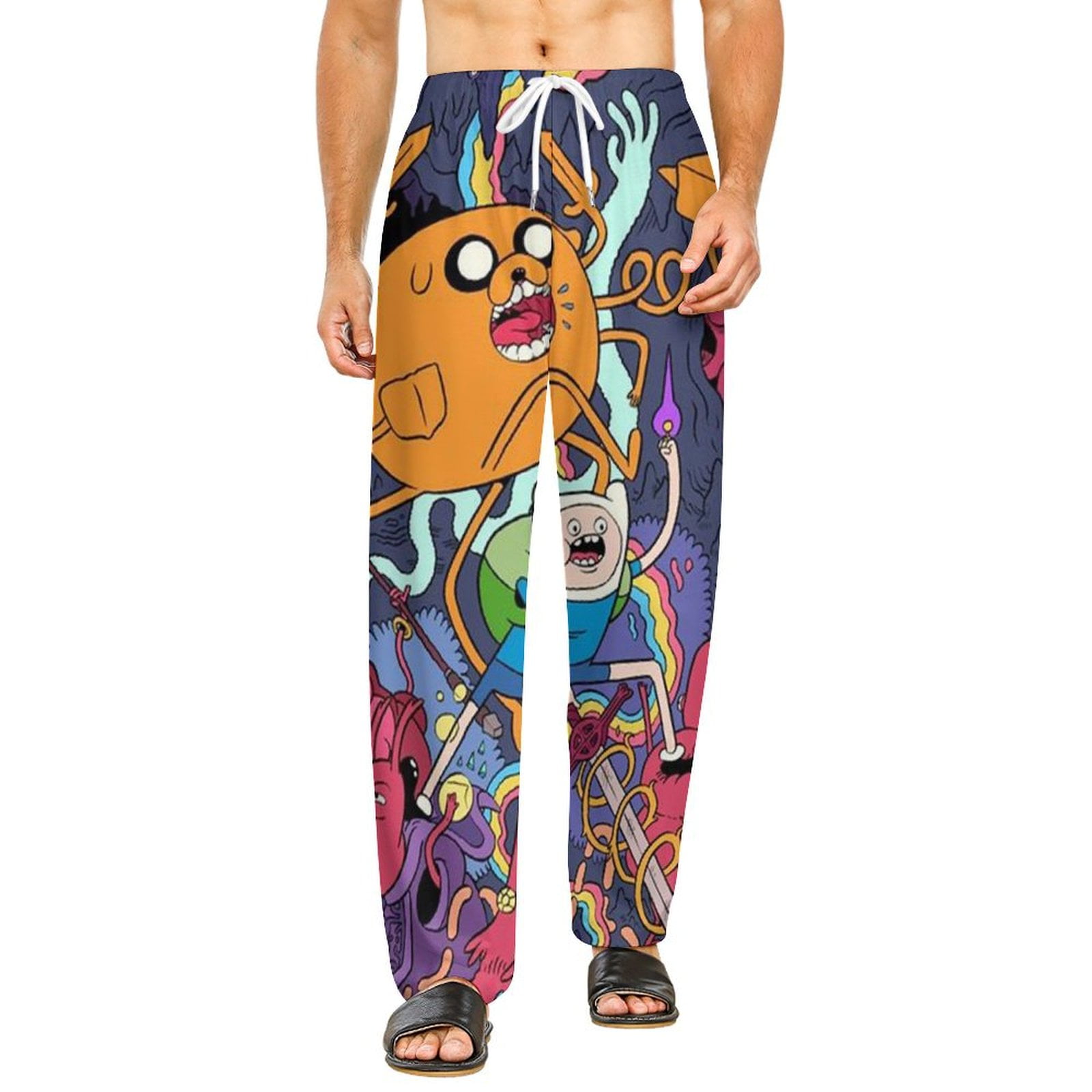Adventure Time Pajamas Pants 3D Printing Wide Leg PJ Pant Loungewear ...