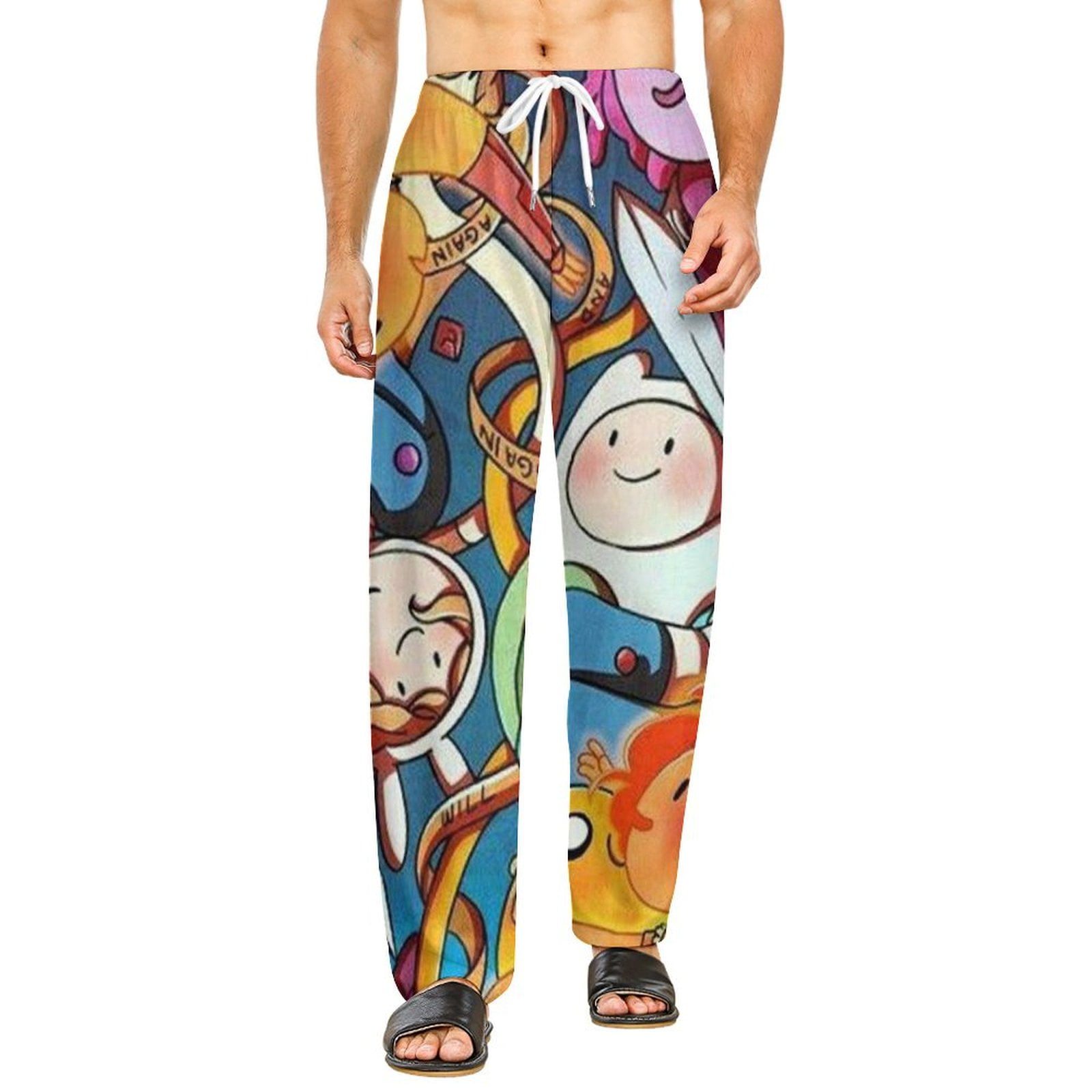 Adventure Time Pajamas Pants 3D Printing Wide Leg PJ Pant Loungewear ...