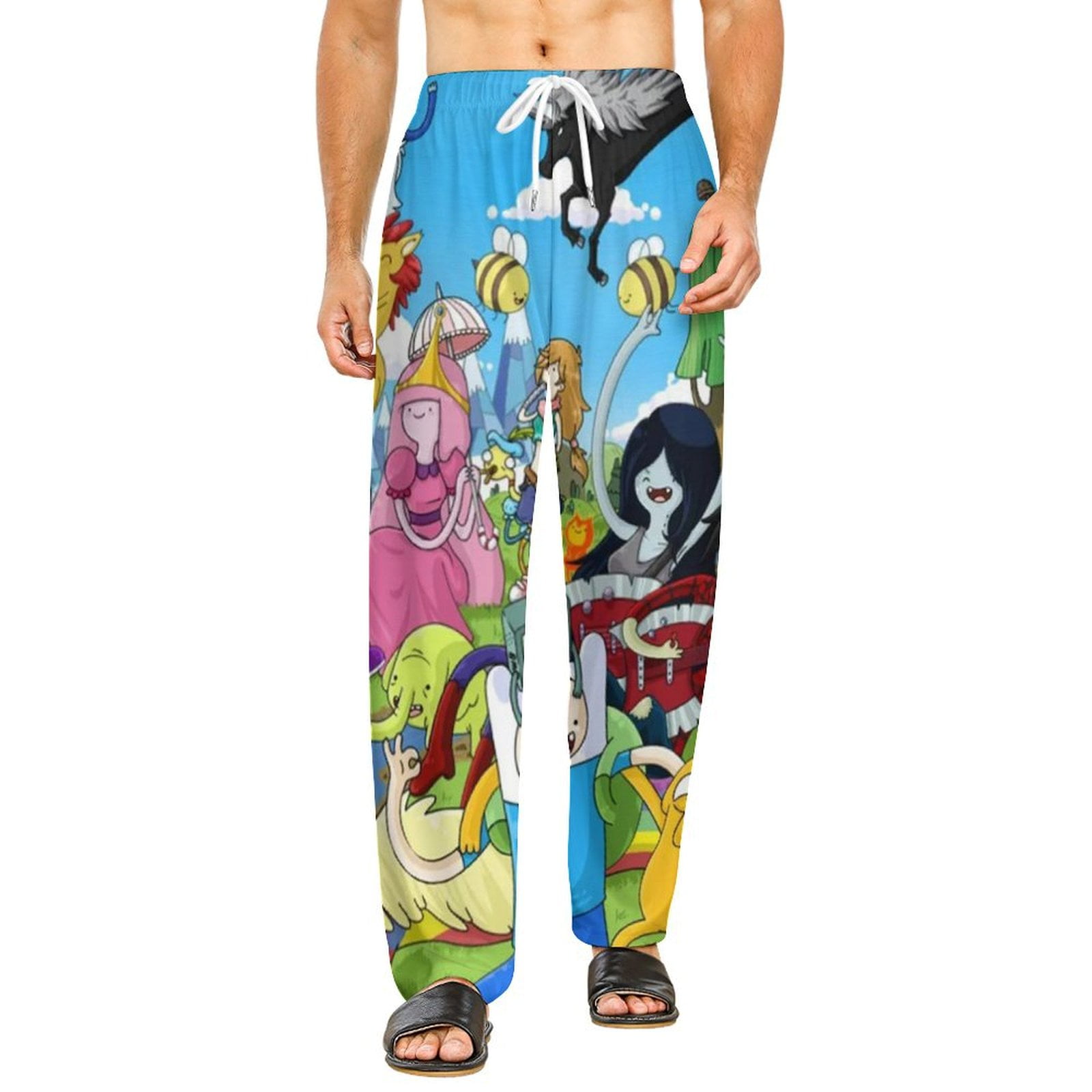 Adventure Time Pajamas Pants 3D Printing Wide Leg PJ Pant Loungewear ...