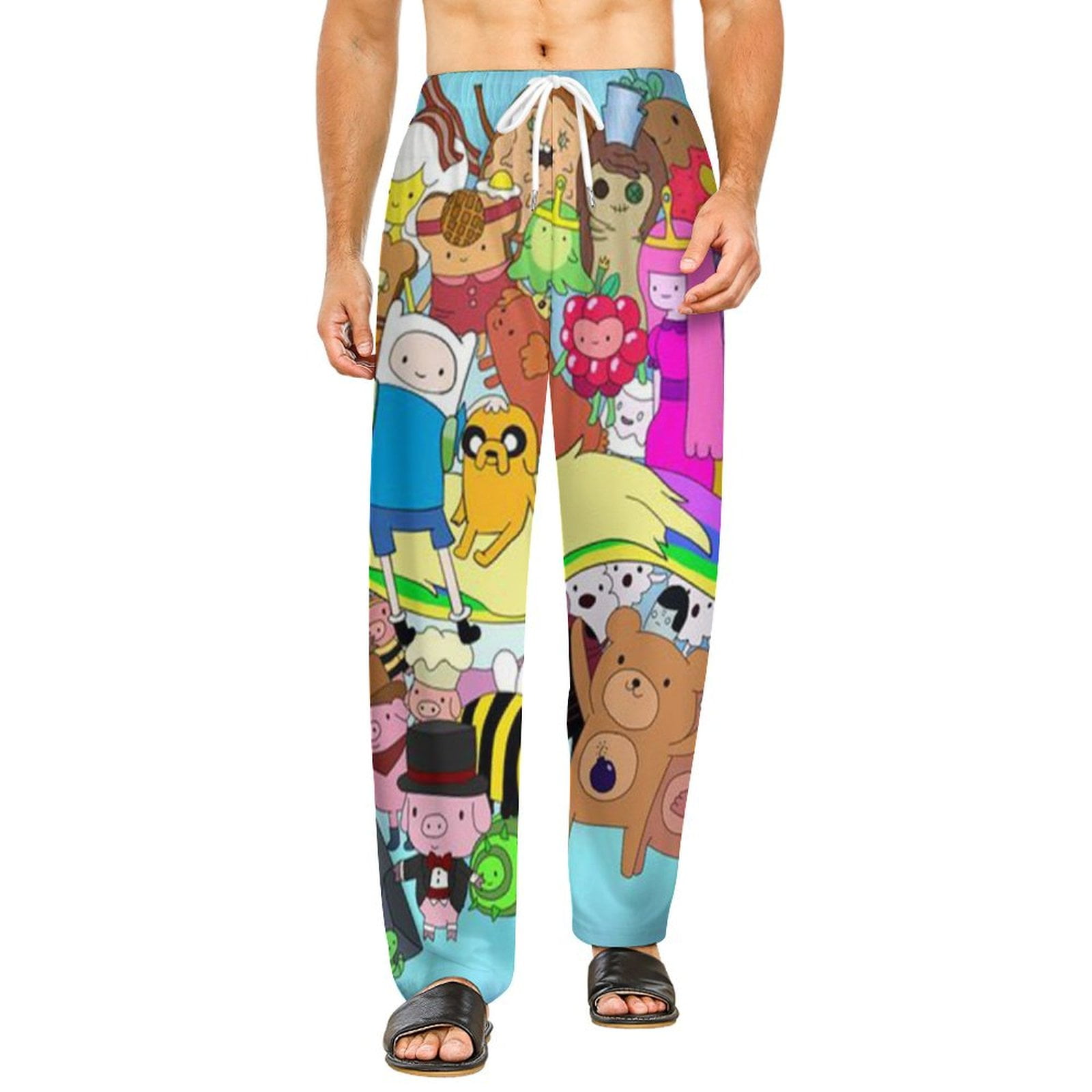 Adventure Time Pajamas Pants 3D Printing Wide Leg PJ Pant Loungewear ...