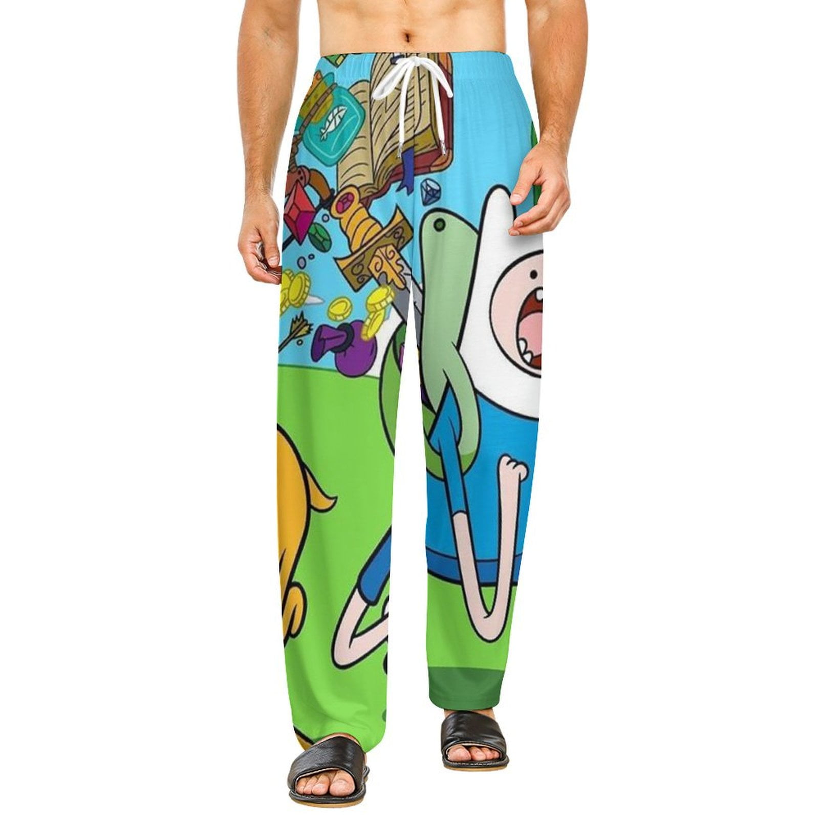 Adventure Time Pajamas Pants 3D Printing Wide Leg PJ Pant Loungewear ...