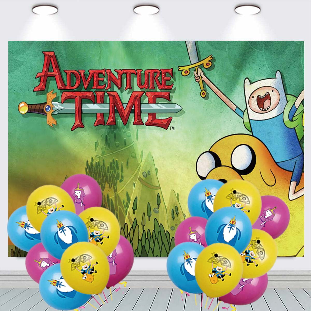 Adventure Time Party Decorations Backdrop Banner Balloons Taspestry ...