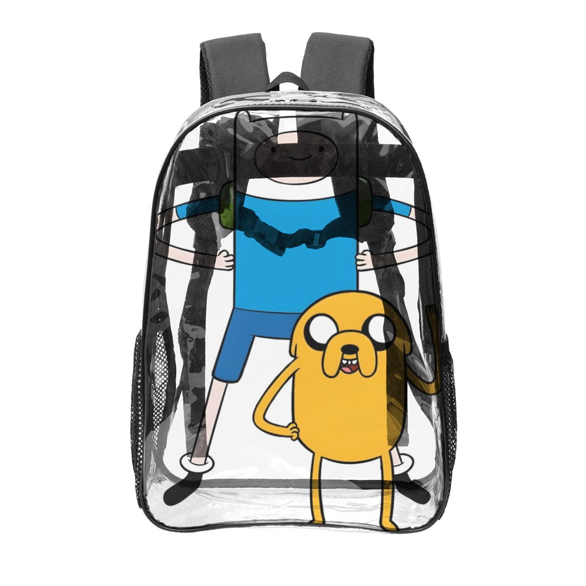 Adventure Time Pattern Transparent Backpack Lightweight And fashionable ...