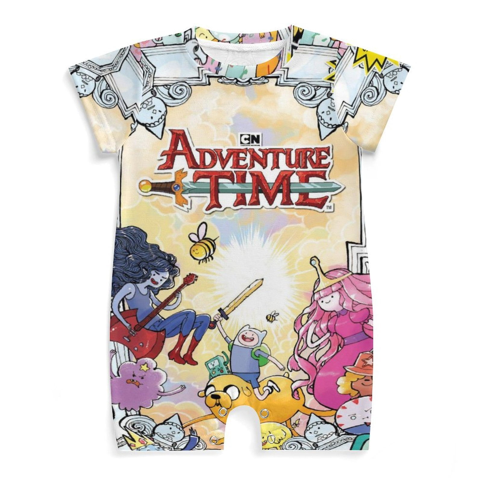 Adventure Time Poster Baby One-Piece Rompers Summer Short Sleeve Outfit ...