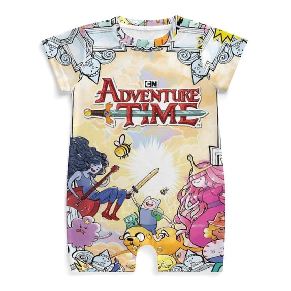 Adventure Time Poster Baby One-Piece Rompers Summer Short Sleeve Outfit ...