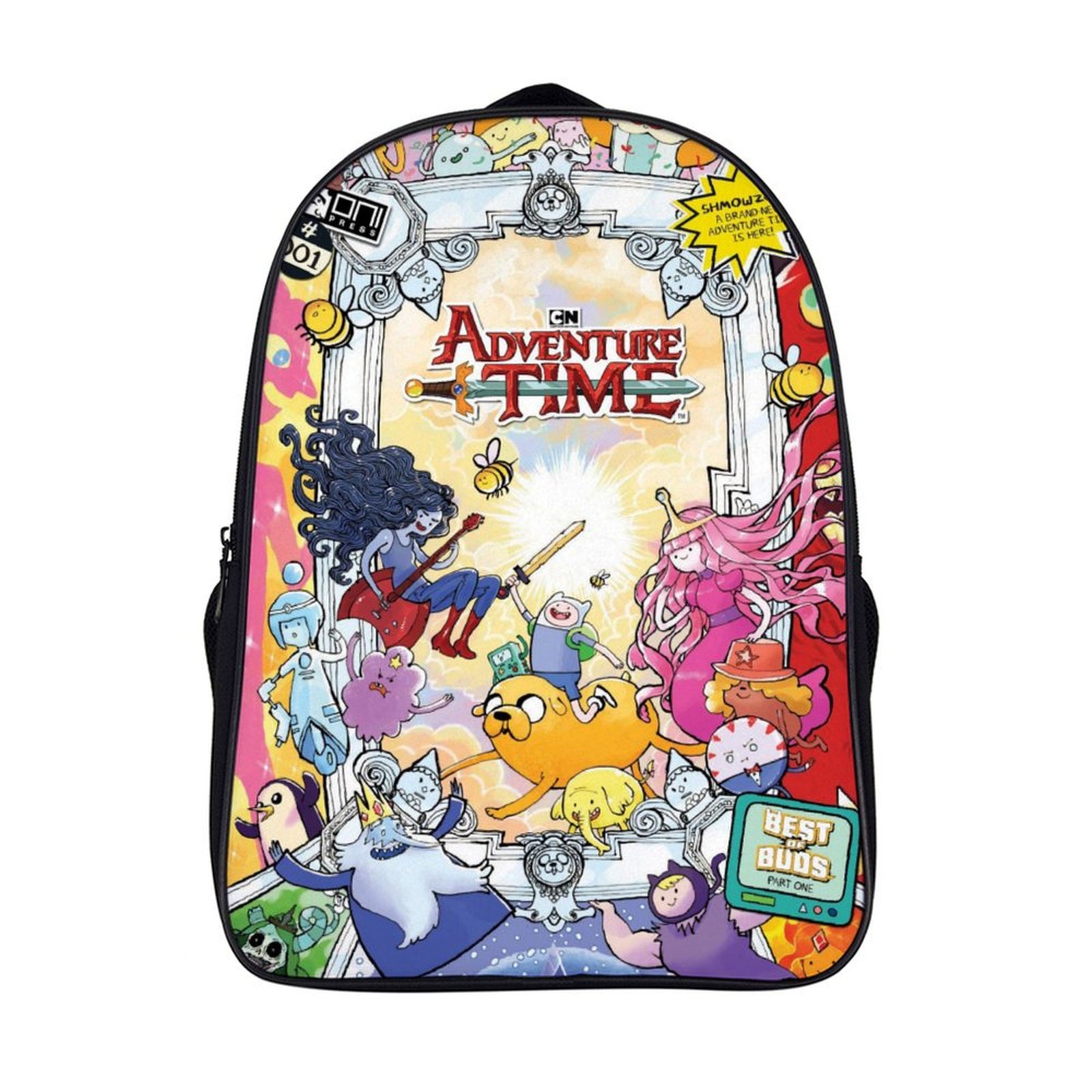 Adventure Time Poster Backpack Student School Bag Satchel Bookbag 2 ...