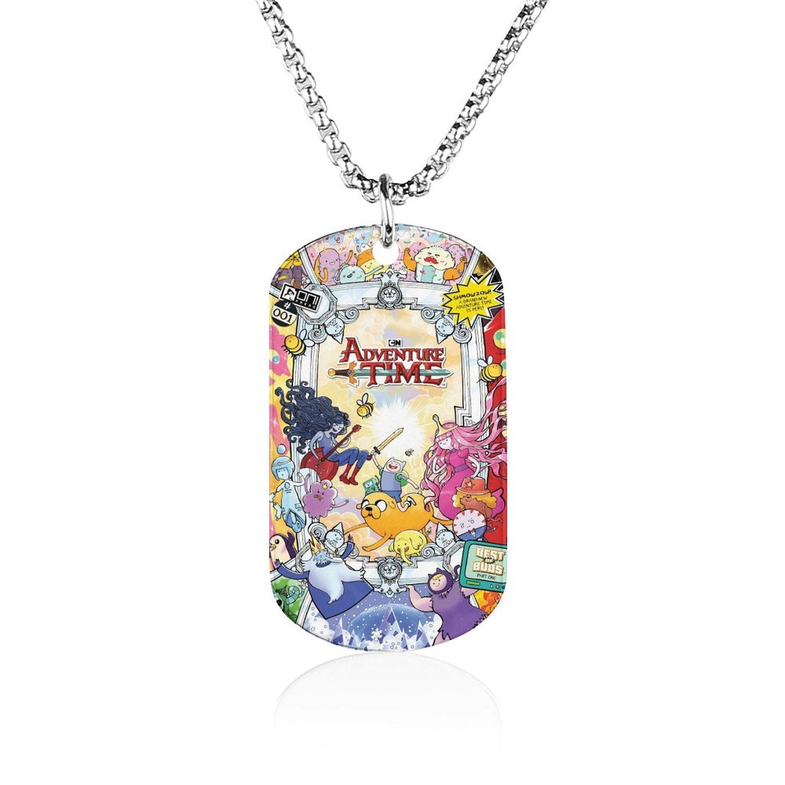 Adventure Time Poster Titanium Steel Necklace Decor Fashion Daily ...