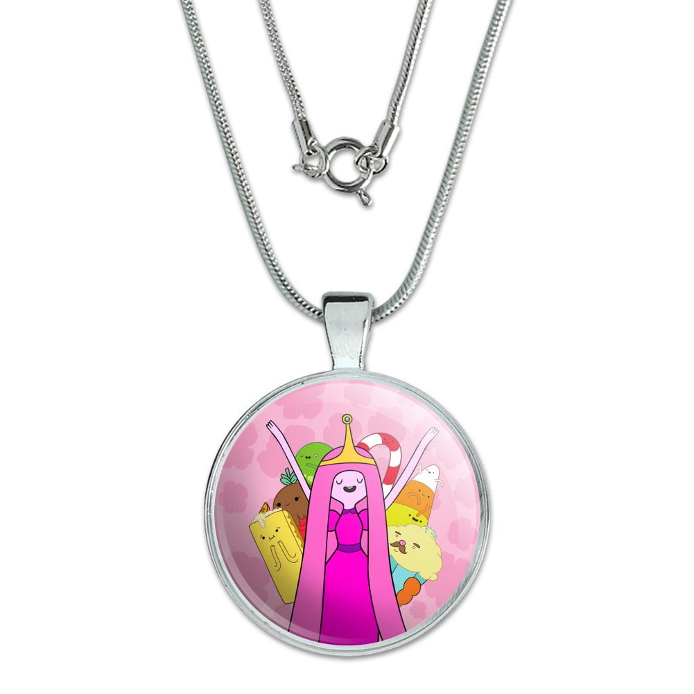 Adventure Time Princess Bubblegum 1" Pendant with Sterling Silver ...