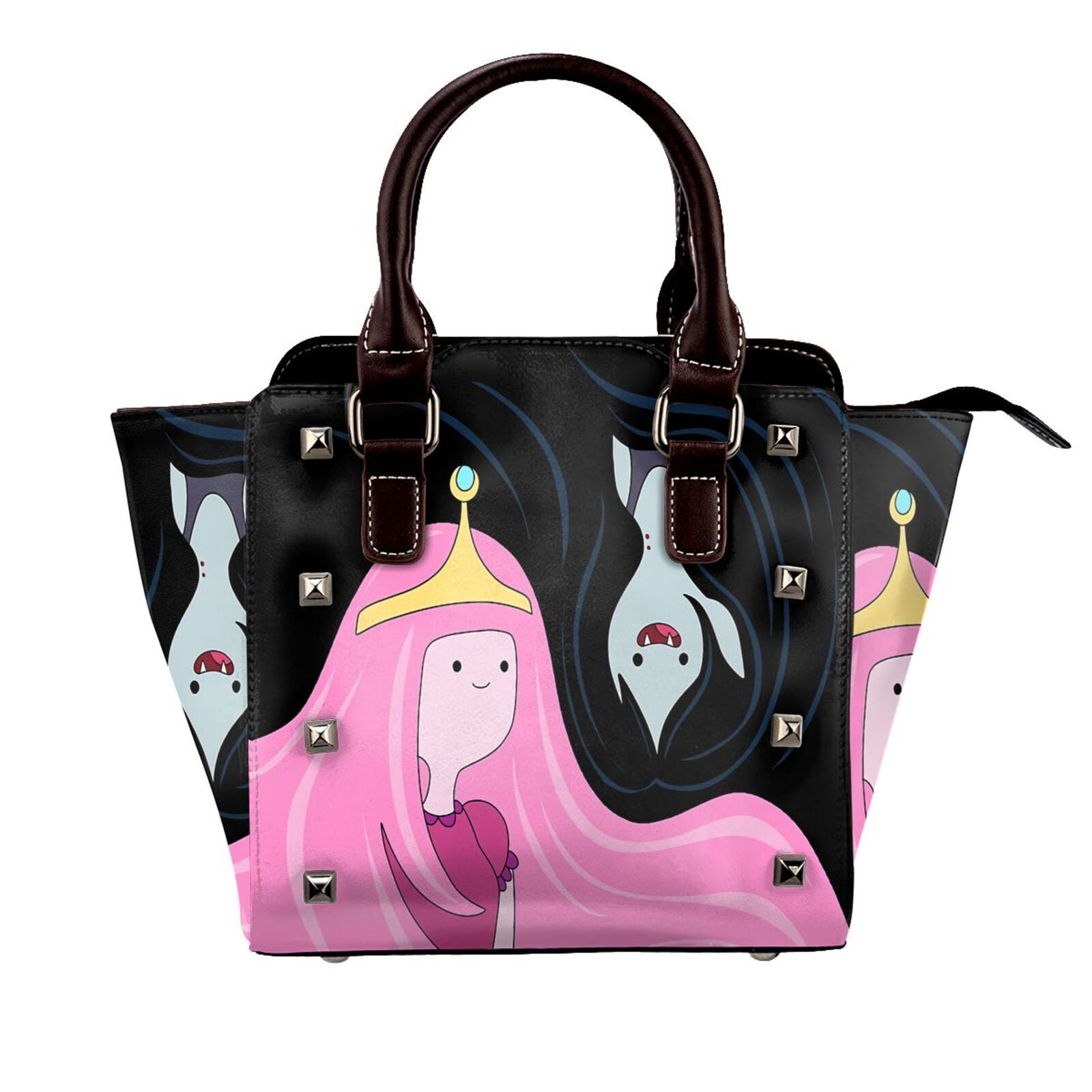 Adventure Time Princess Bubblegum And Marceline Handbag Leather Rivet ...